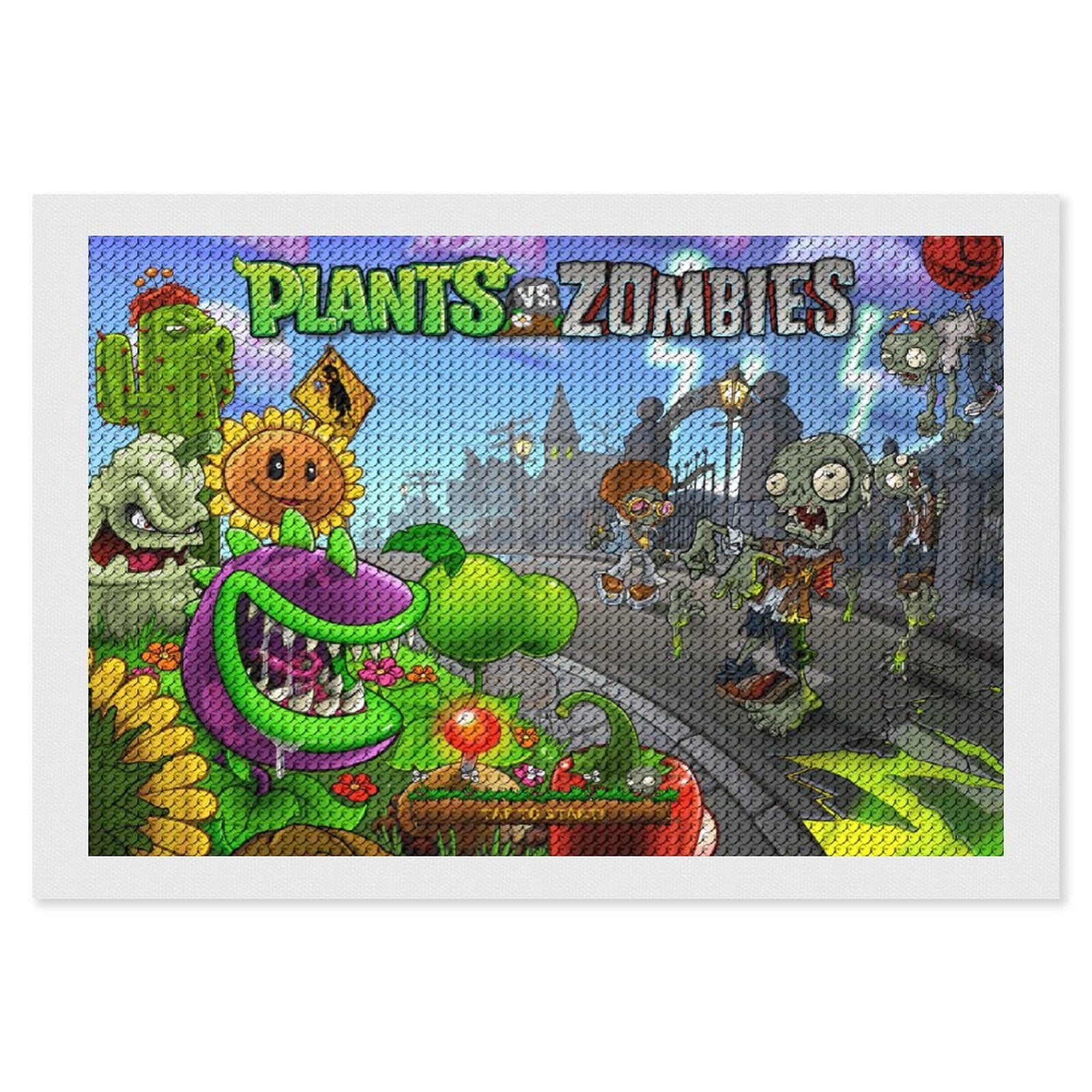 Plants Vs Zombies Diamond Art Kits for Adults 5D Diamond Art Kit Paint ...