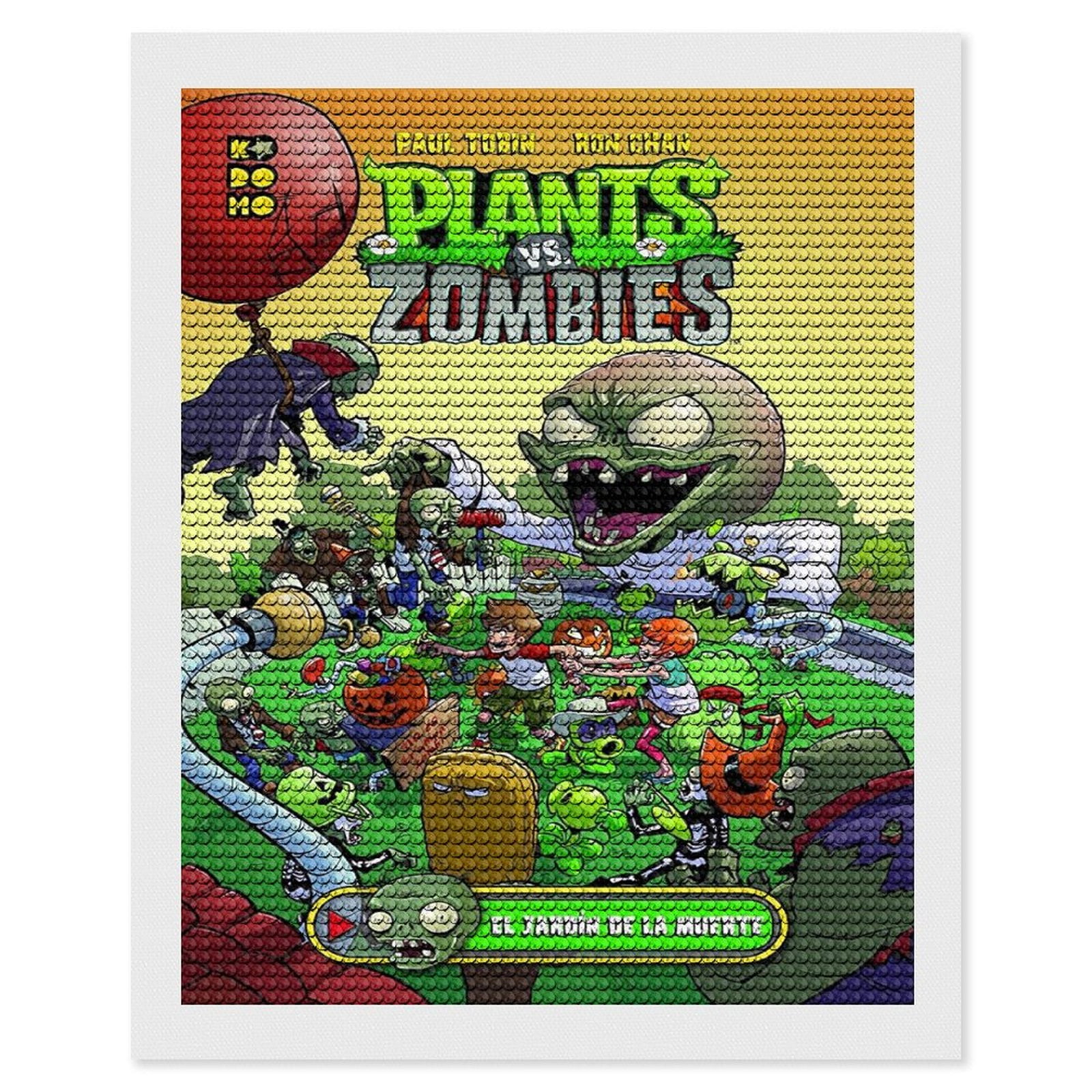 Plants Vs Zombies Diamond Art Kits for Adults 5D Diamond Art Kit Paint ...