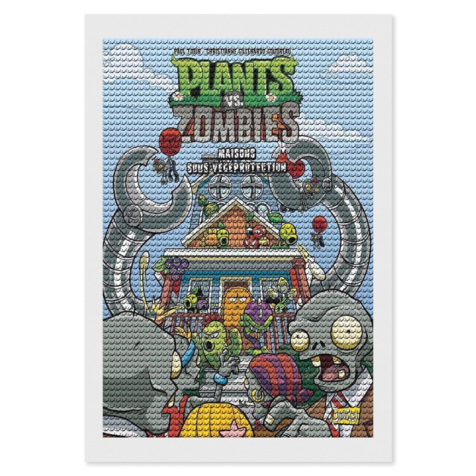 Plants Vs Zombies Diamond Art Kits for Adults 5D Diamond Art Kit Paint ...