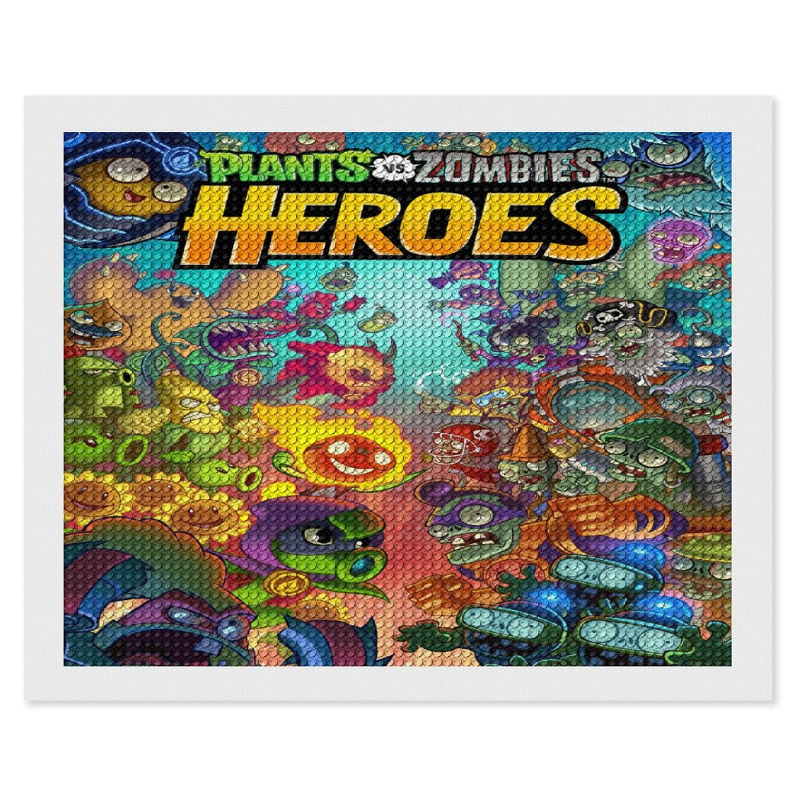Plants Vs Zombies Diamond Art Kits for Adults 5D Diamond Art Kit Paint ...