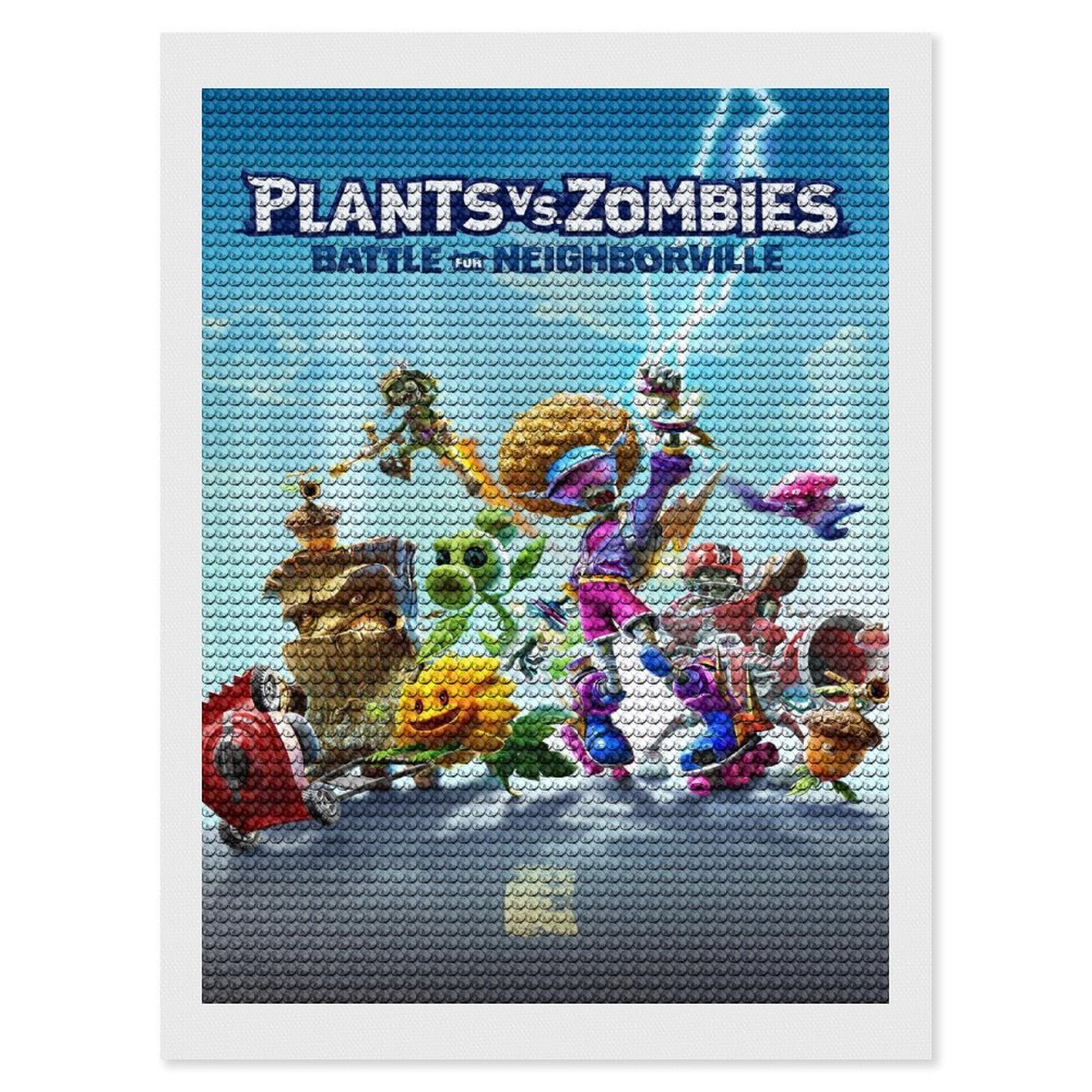 Plants Vs Zombies Diamond Art Kits for Adults 5D Diamond Art Kit Paint ...