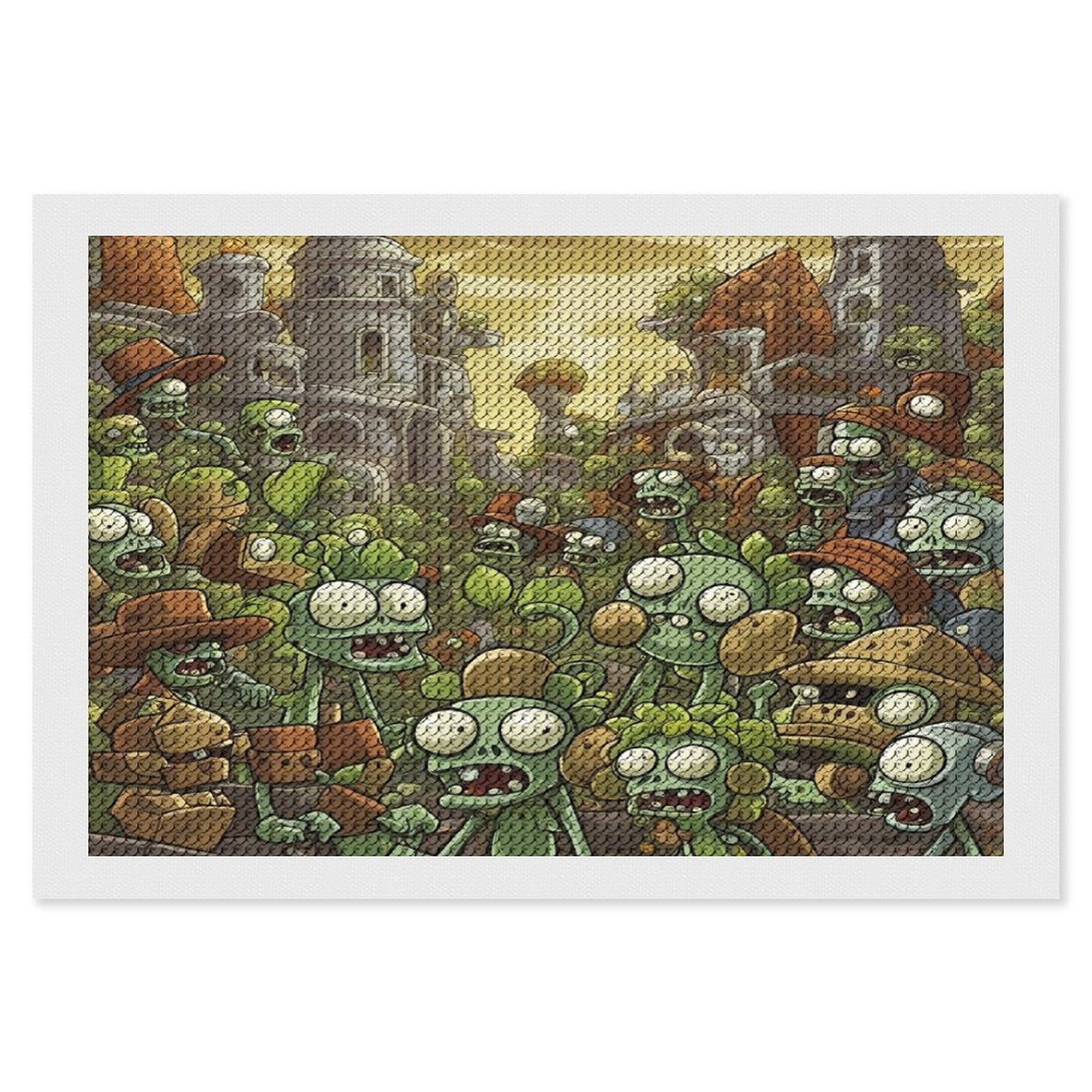 Plants Vs Zombies Diamond Art Kits for Adults 5D Diamond Art Kit Paint ...