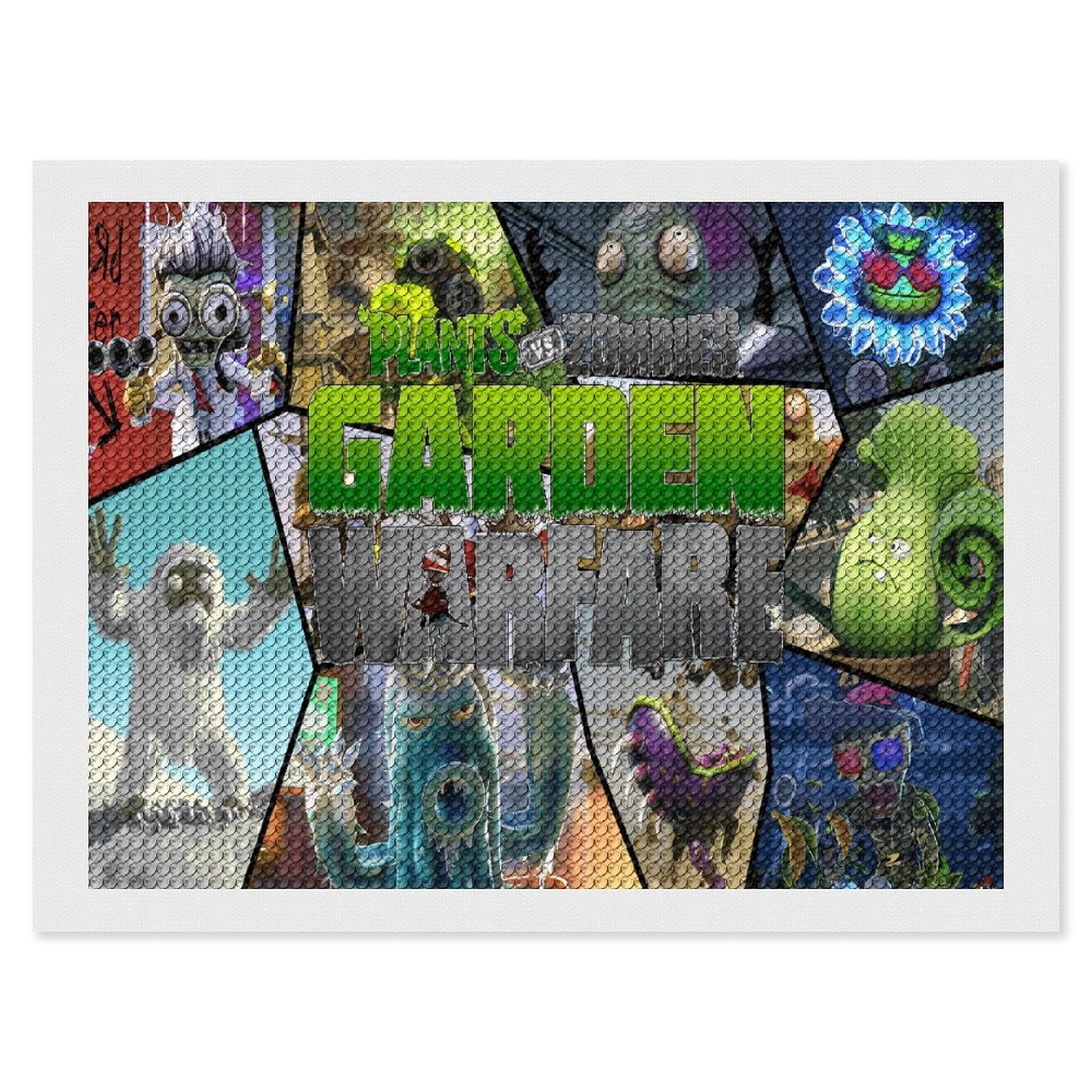 Plants Vs Zombies Diamond Art Kits for Adults 5D Diamond Art Kit Paint ...