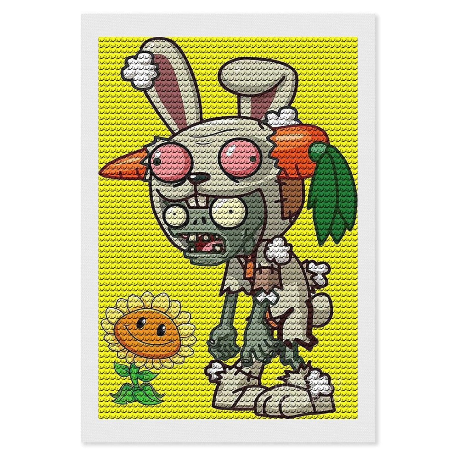 Plants Vs Zombies Diamond Art Kits for Adults 5D Diamond Art Kit Paint ...