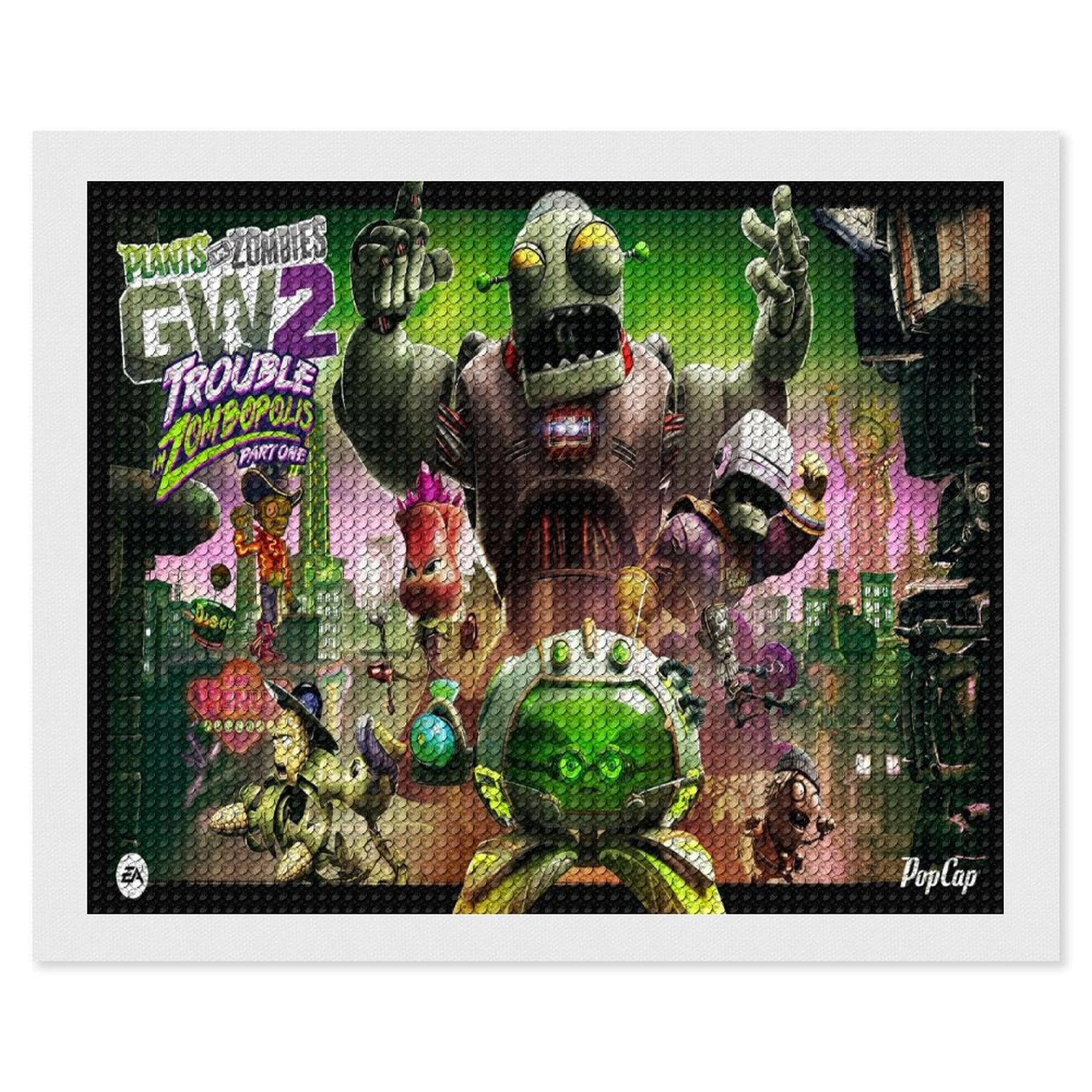 Plants Vs Zombies Diamond Art Kits for Adults 5D Diamond Art Kit Paint ...