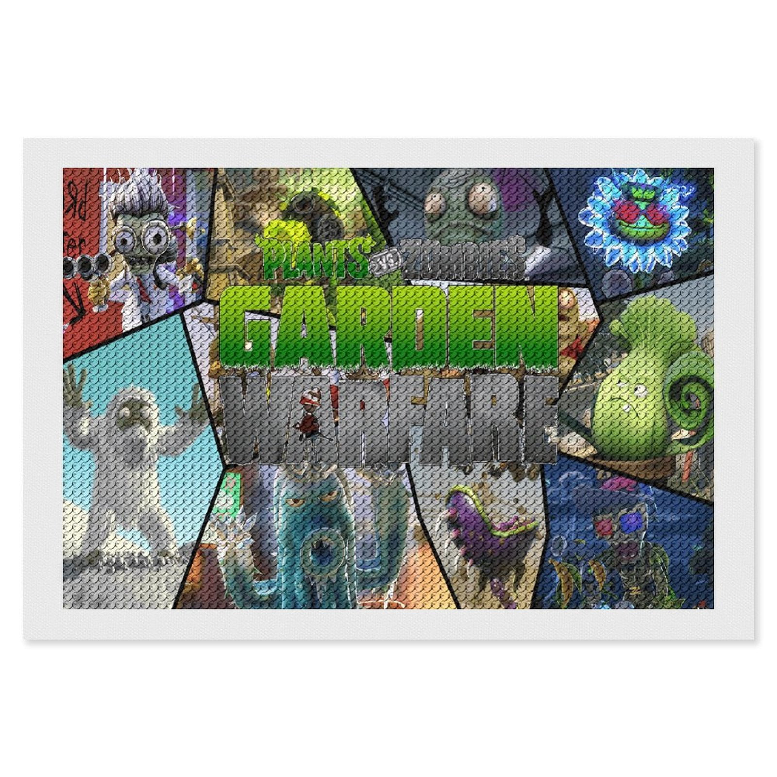 Plants Vs Zombies Diamond Art Kits for Adults 5D Diamond Art Kit Paint ...
