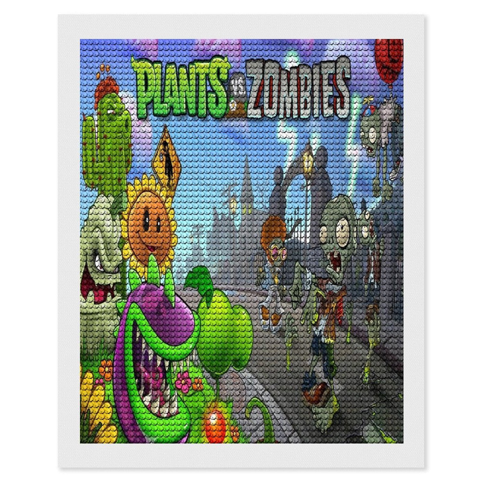Plants Vs Zombies Diamond Art Kits for Adults 5D Diamond Art Kit Paint ...
