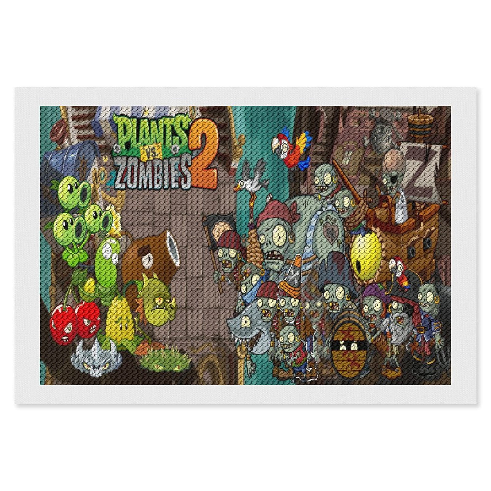 Plants Vs Zombies Diamond Art Kits for Adults 5D Diamond Art Kit Paint ...