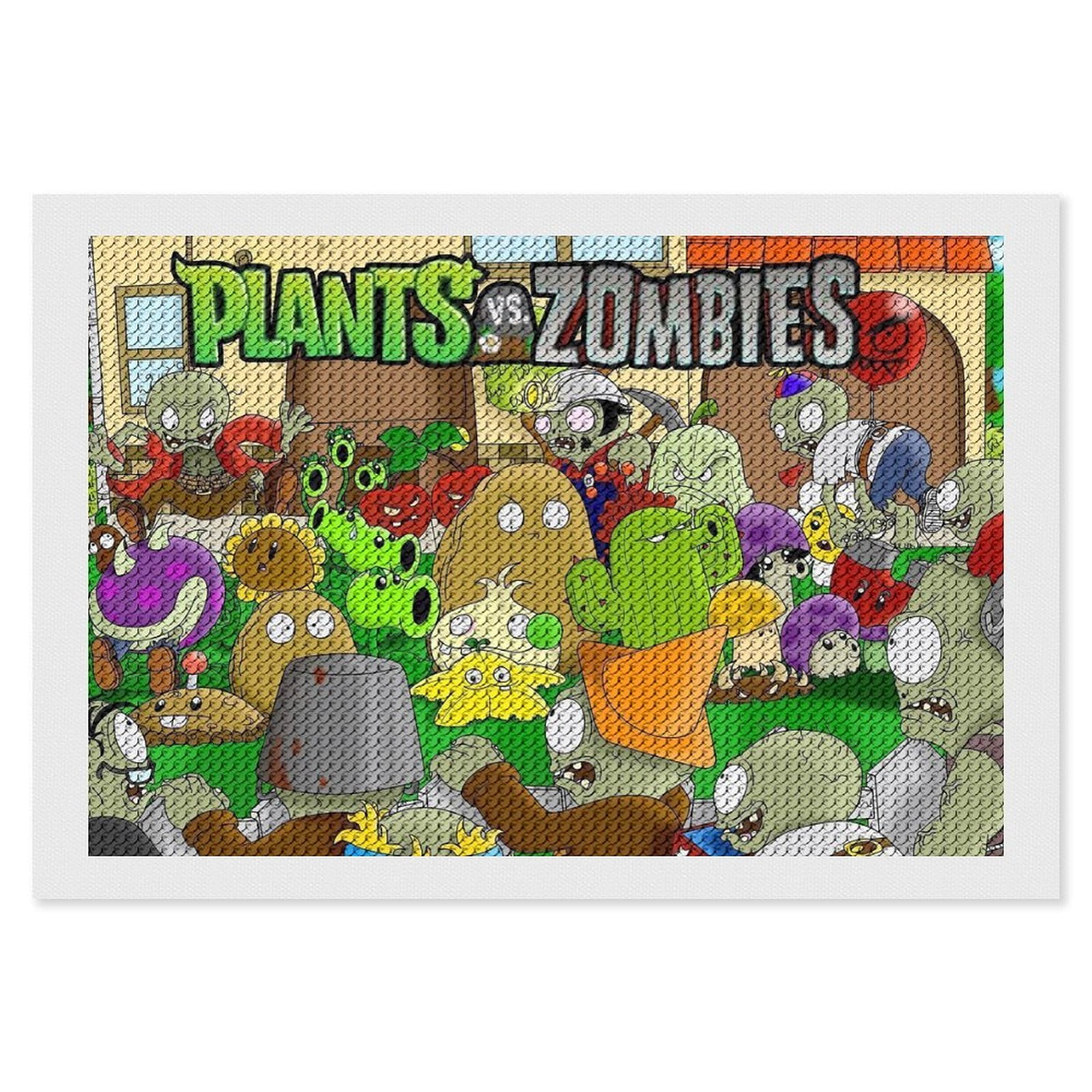 Plants Vs Zombies Diamond Art Kits for Adults 5D Diamond Art Kit Paint ...