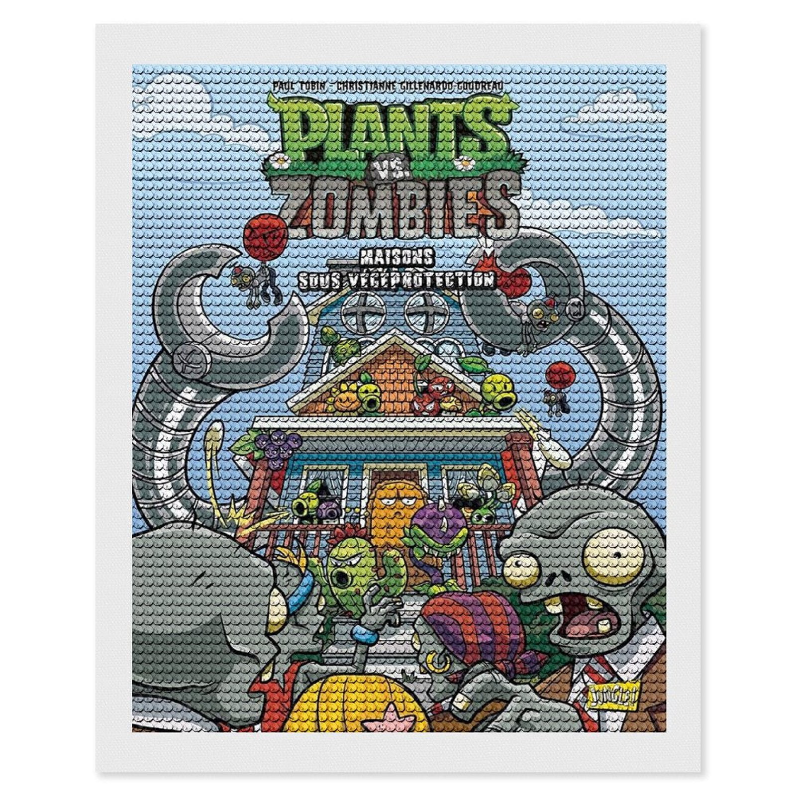 Plants Vs Zombies Diamond Art Kits for Adults 5D Diamond Art Kit Paint ...