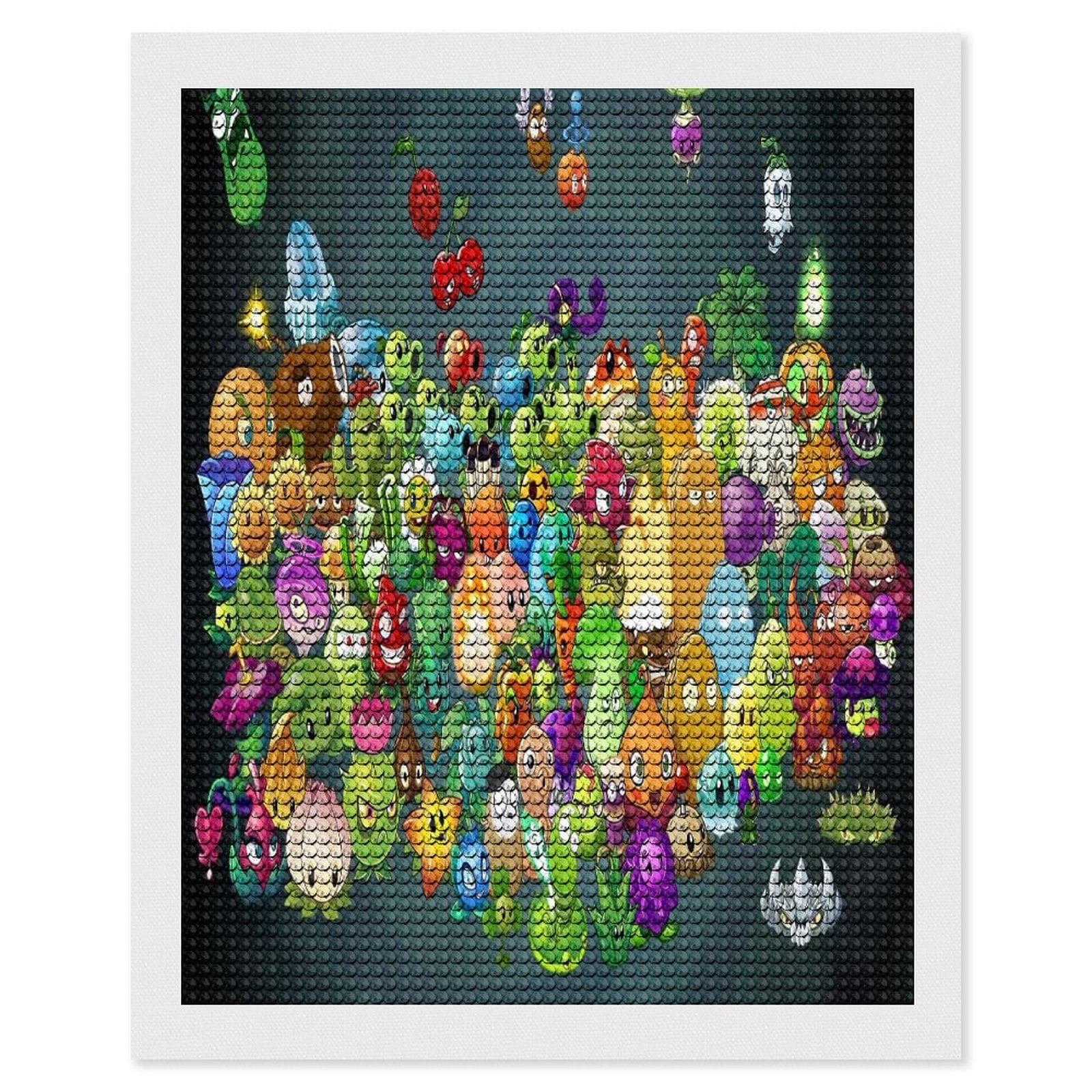 Plants Vs Zombies Diamond Art Kits for Adults 5D Diamond Art Kit Paint ...