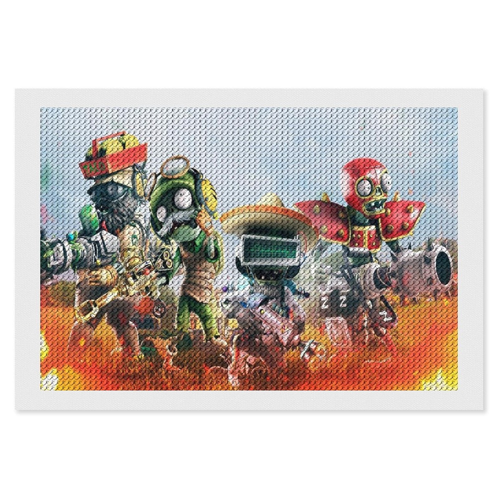 Plants Vs Zombies Diamond Art Kits for Adults 5D Diamond Art Kit Paint ...