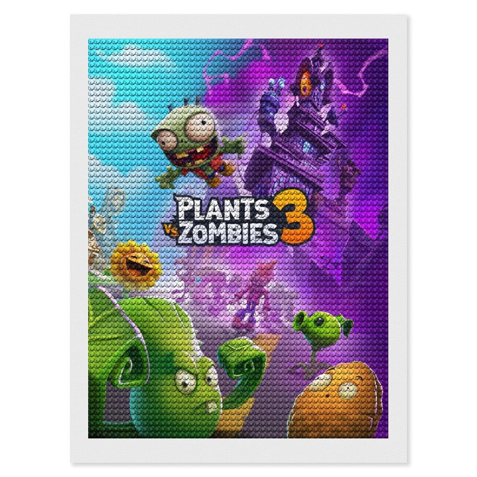 Plants Vs Zombies Diamond Art Kits for Adults 5D Diamond Art Kit Paint ...