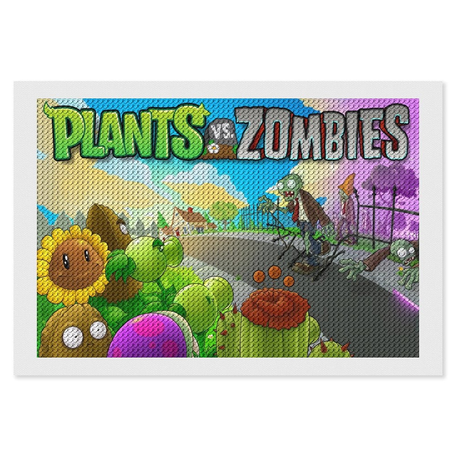 Plants Vs Zombies Diamond Art Kits for Adults 5D Diamond Art Kit Paint ...