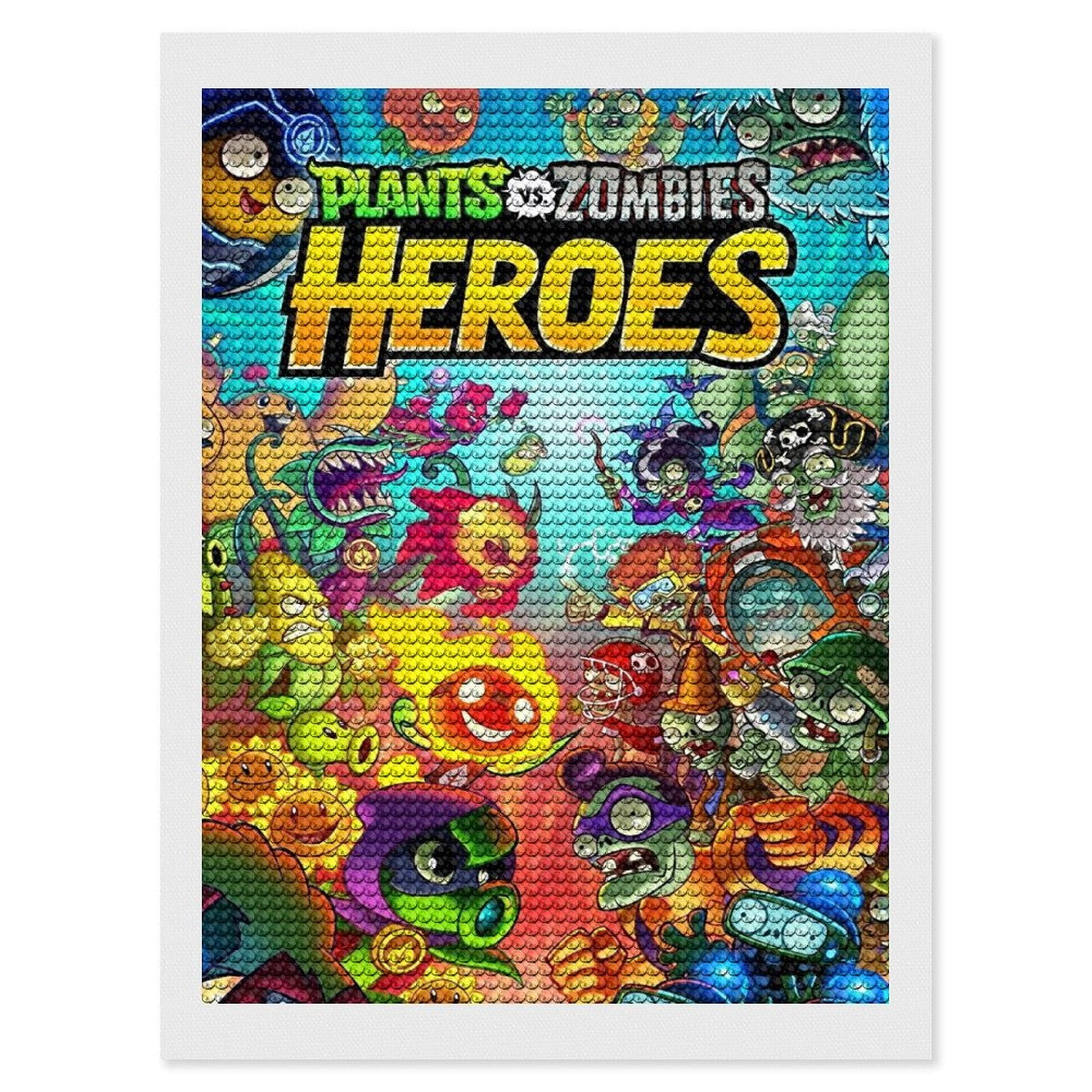 Plants Vs Zombies Diamond Art Kits DIY 5D Anime Painting by Number Kits ...