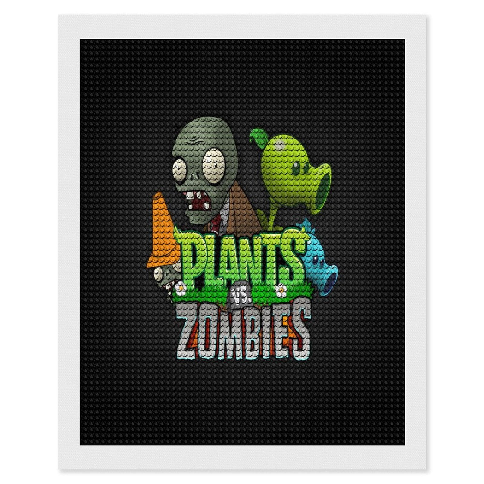 Plants Vs Zombies Diamond Art Kits DIY 5D Anime Painting by Number Kits ...