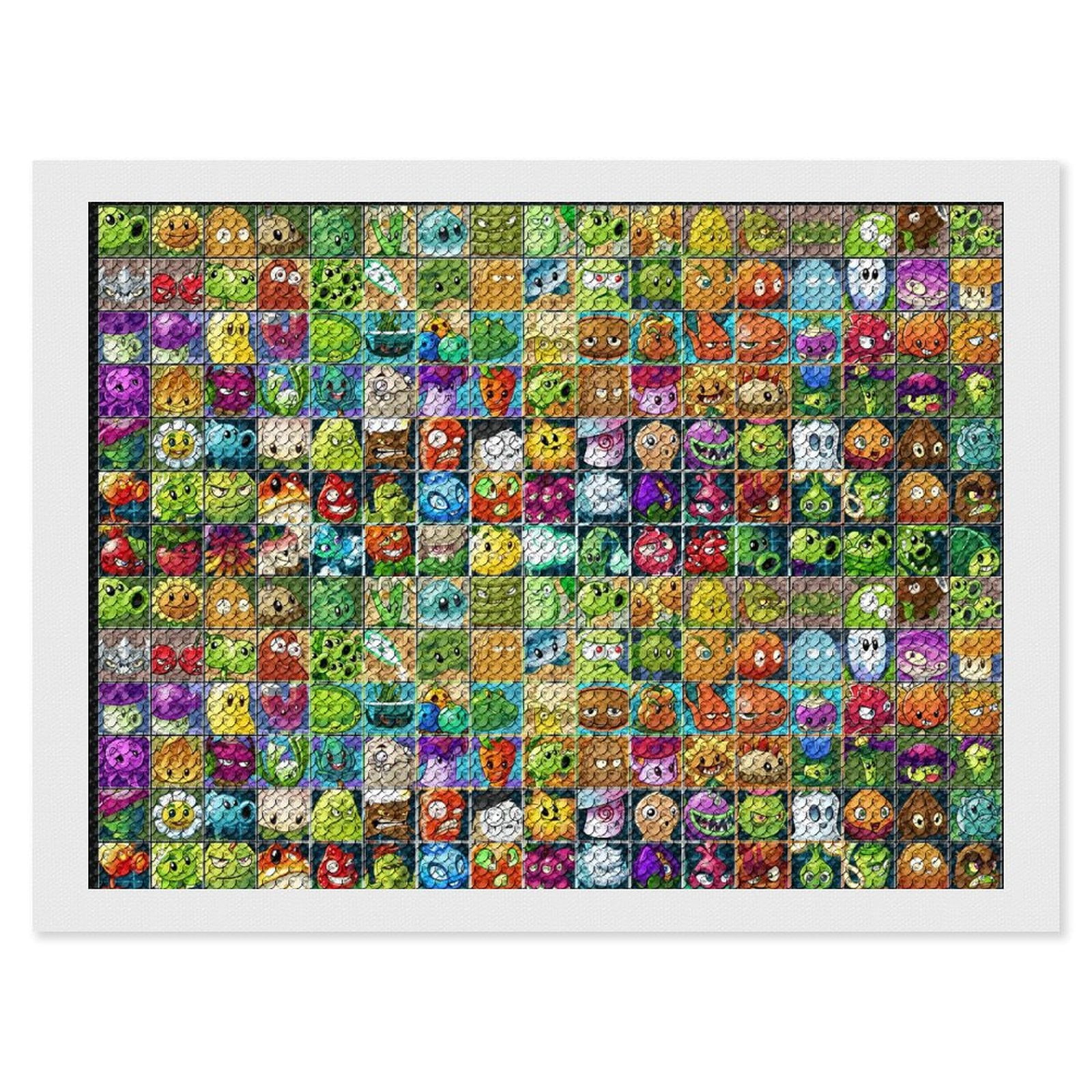 Plants Vs Zombies Diamond Art Kits for Adults Beginners Round 5D Paint ...