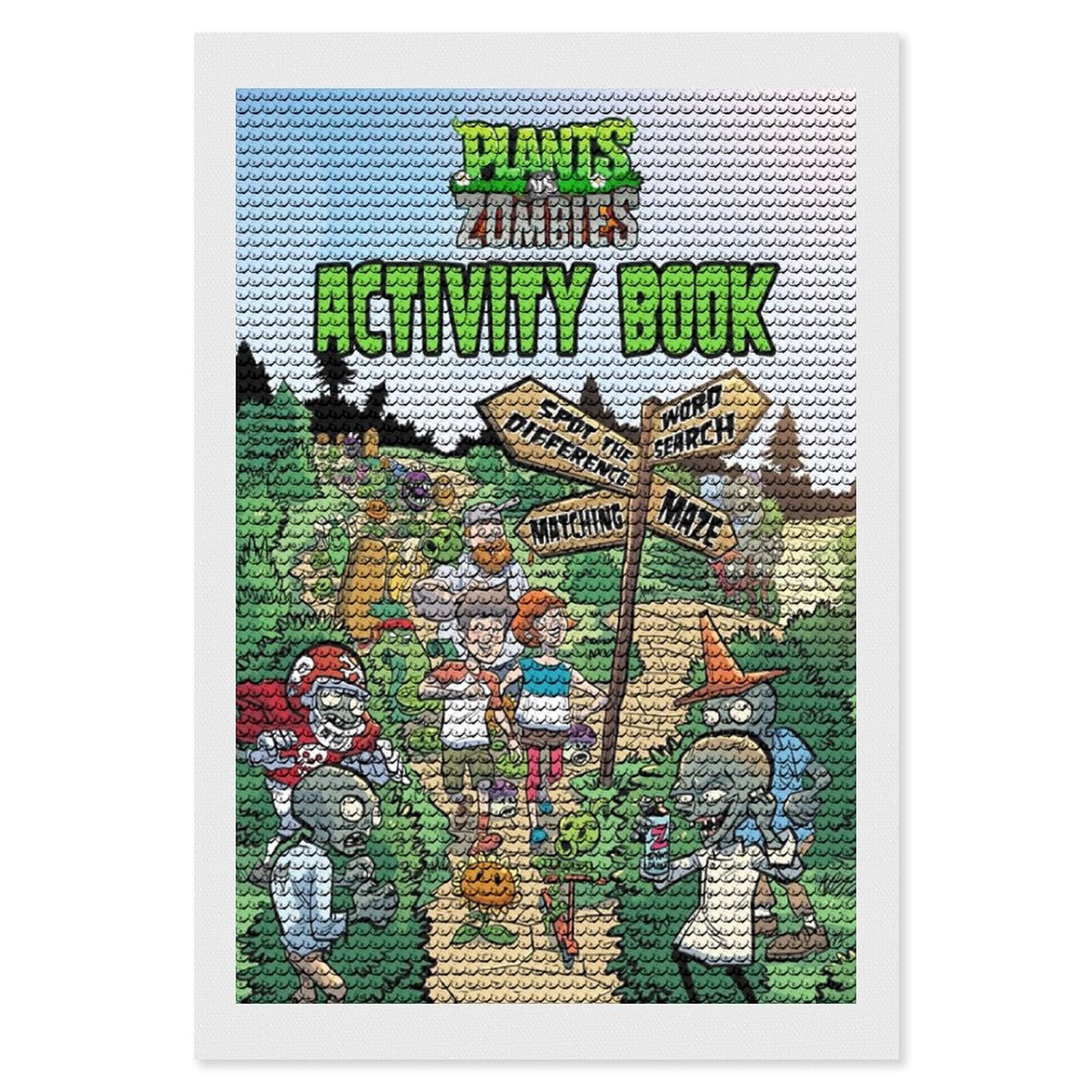 Plants Vs Zombies Diamond Art Kits for Adults Beginners Round 5D Paint ...