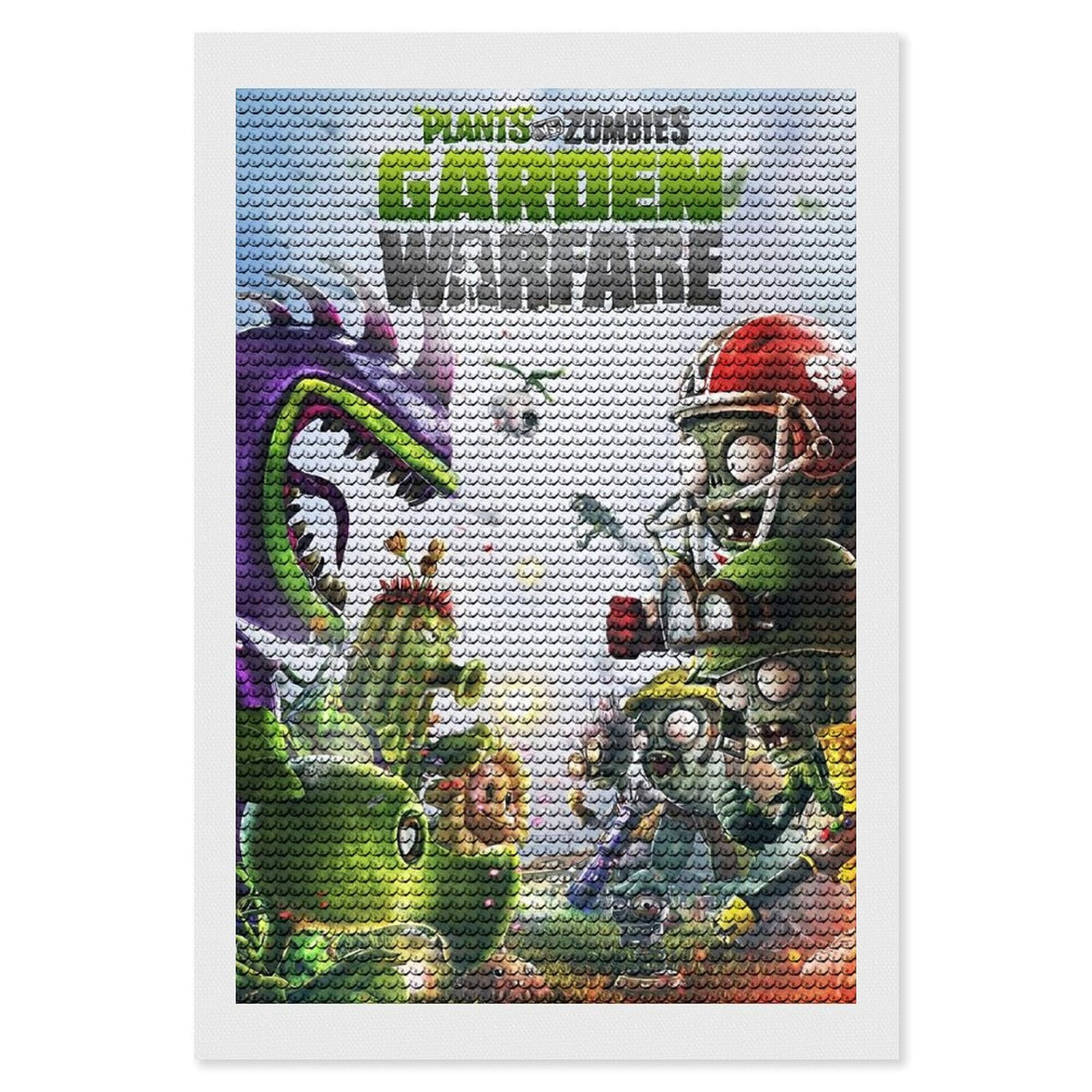 Plants Vs Zombies Diamond Art Kits for Adults Beginners Round 5D Paint ...