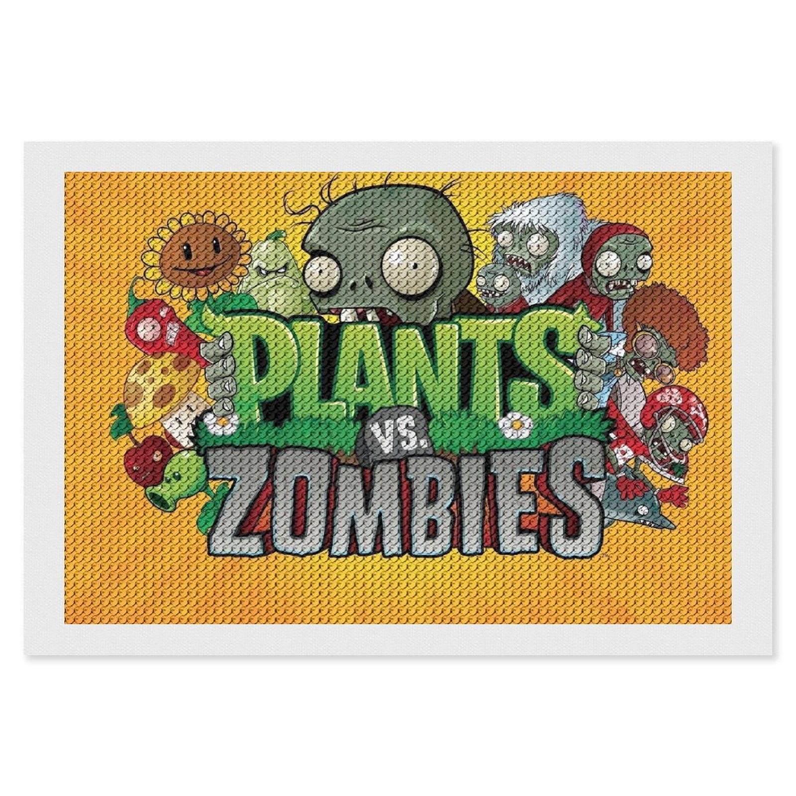 Plants Vs Zombies Diamond Art Kits for Adults, Diamond Art Gem Art ...