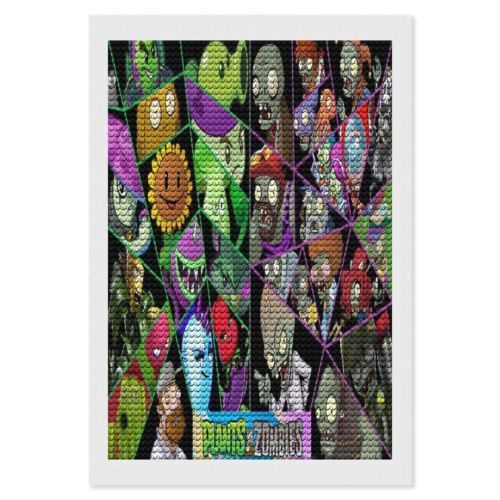 Plants Vs Zombies Diamond Art Kits for Adults, Diamond Art Gem Art ...