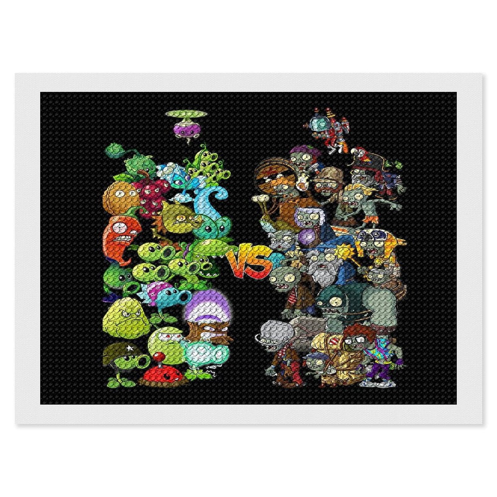 Plants Vs Zombies Diamond Art Kits for Adults, Diamond Art Gem Art ...