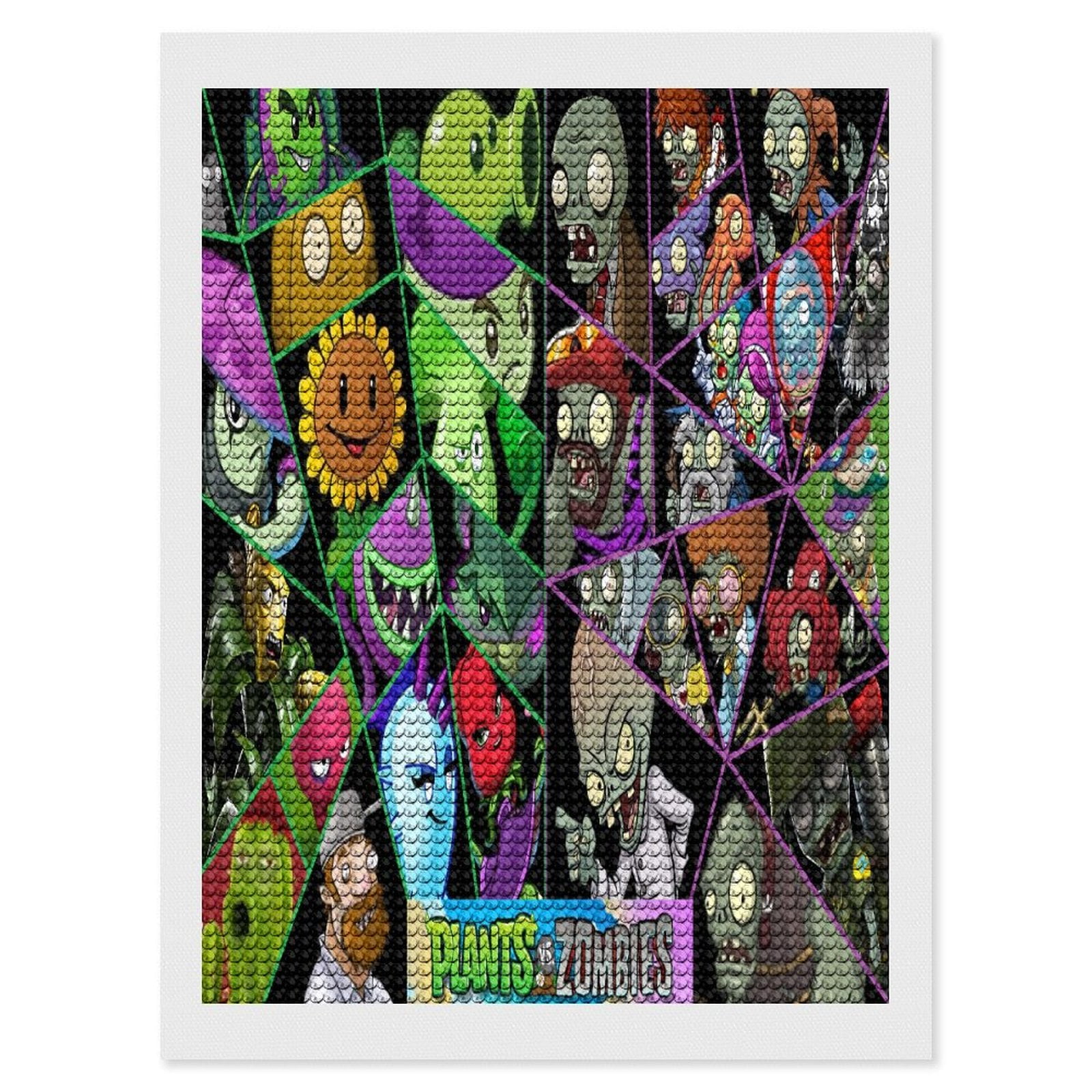 Plants Vs Zombies Diamond Art Kits for Adults, Diamond Art Gem Art ...