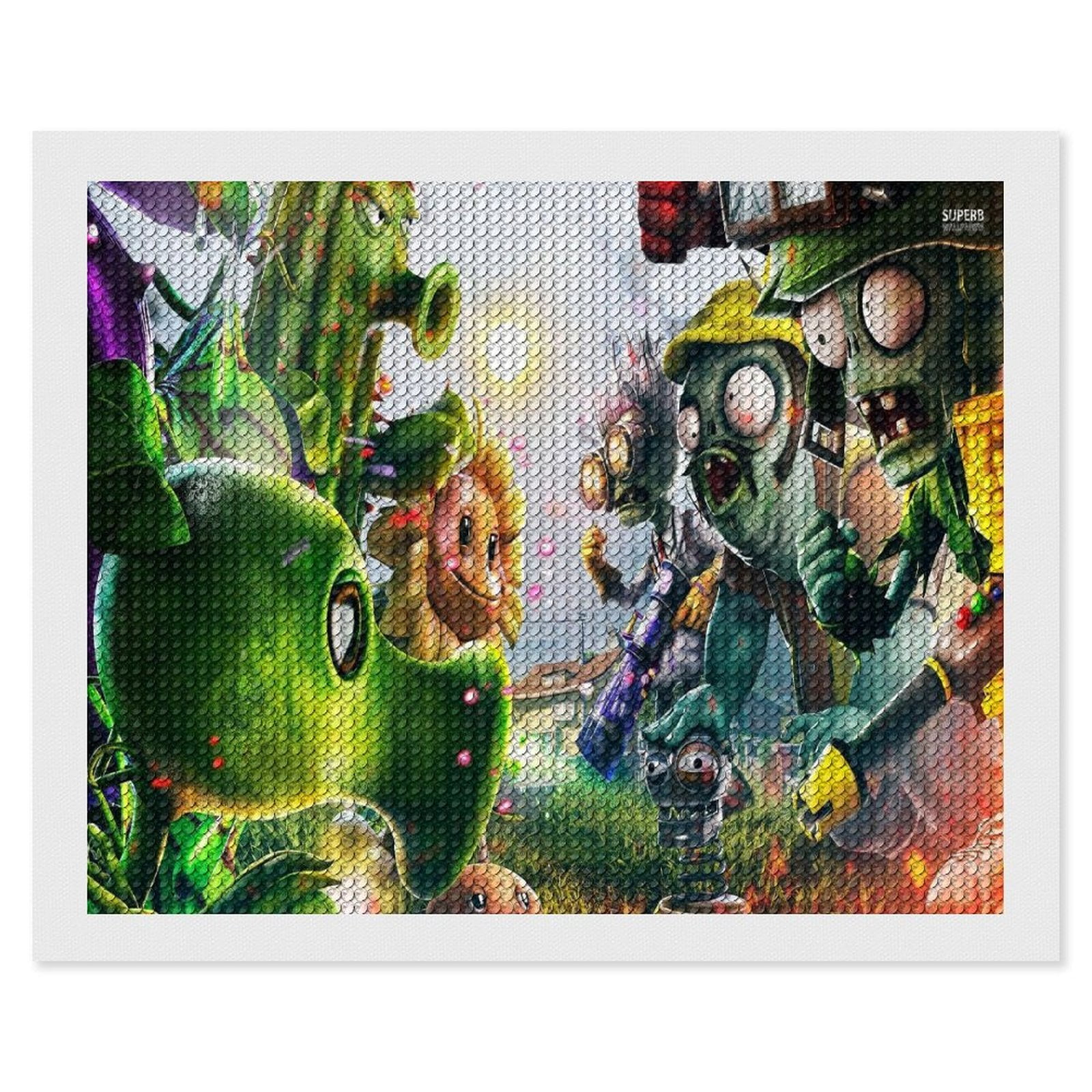 Plants Vs Zombies Diamond Art Kits for Adults, Diamond Art Gem Art ...