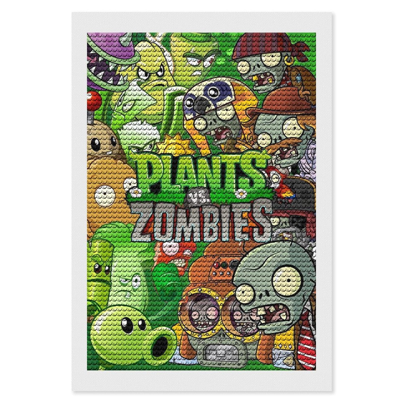 Plants Vs Zombies Diamond Art Kits for Adults Diamond Art Gem Art ...