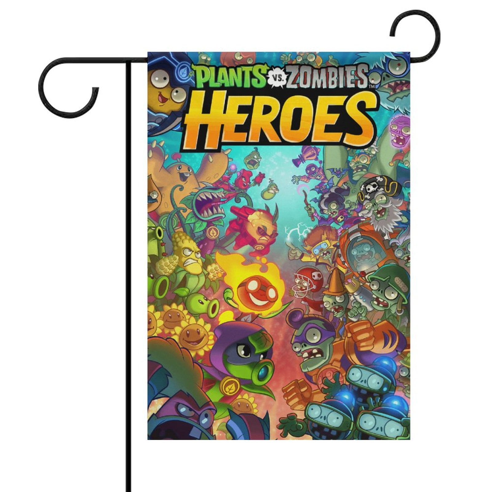 Plants Vs Zombies Garden Banner - Double-Sided House Outdoor Flag for ...