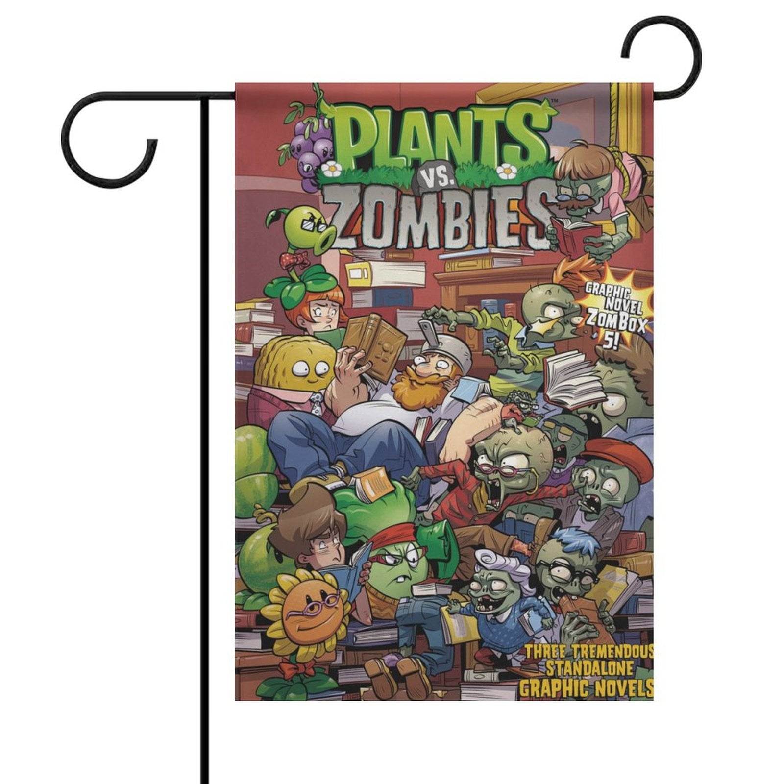 Plants Vs Zombies Garden Banner - Double-Sided House Outdoor Flag for ...