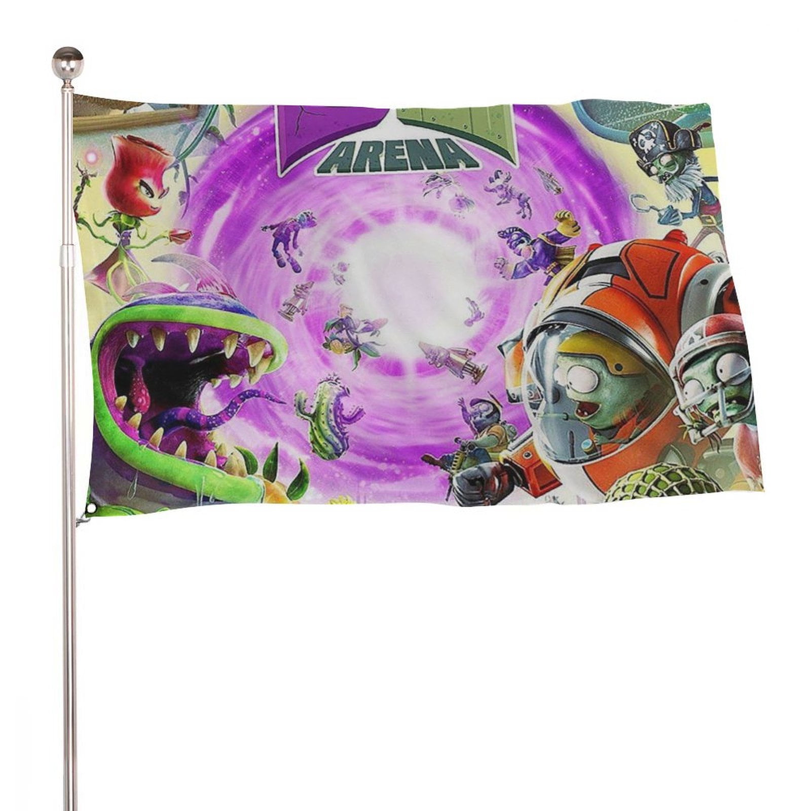Plants Vs Zombies Garden Banner - Double-Sided House Outdoor Flag for ...