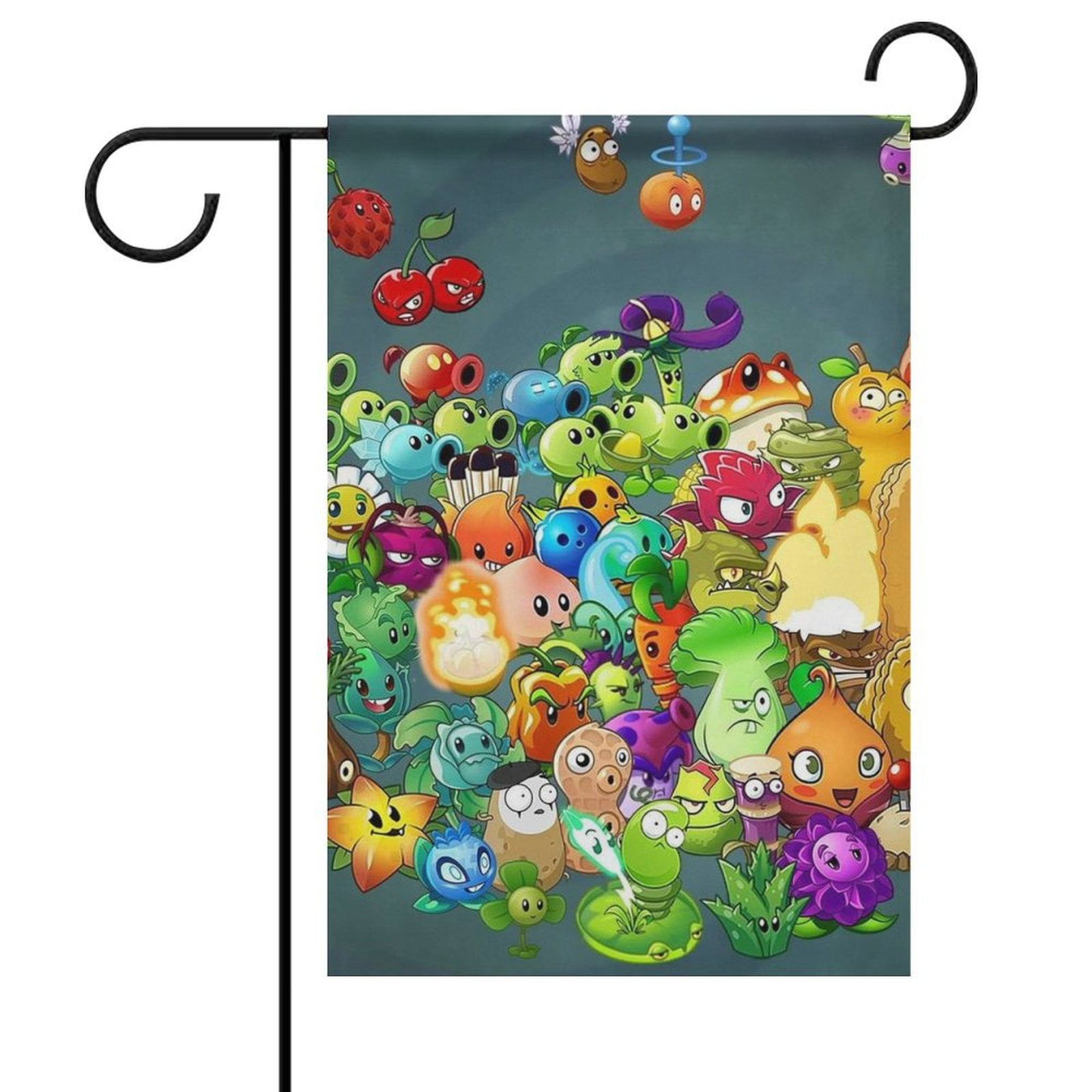 Plants Vs Zombies Garden Banner - Double-Sided House Outdoor Flag for ...