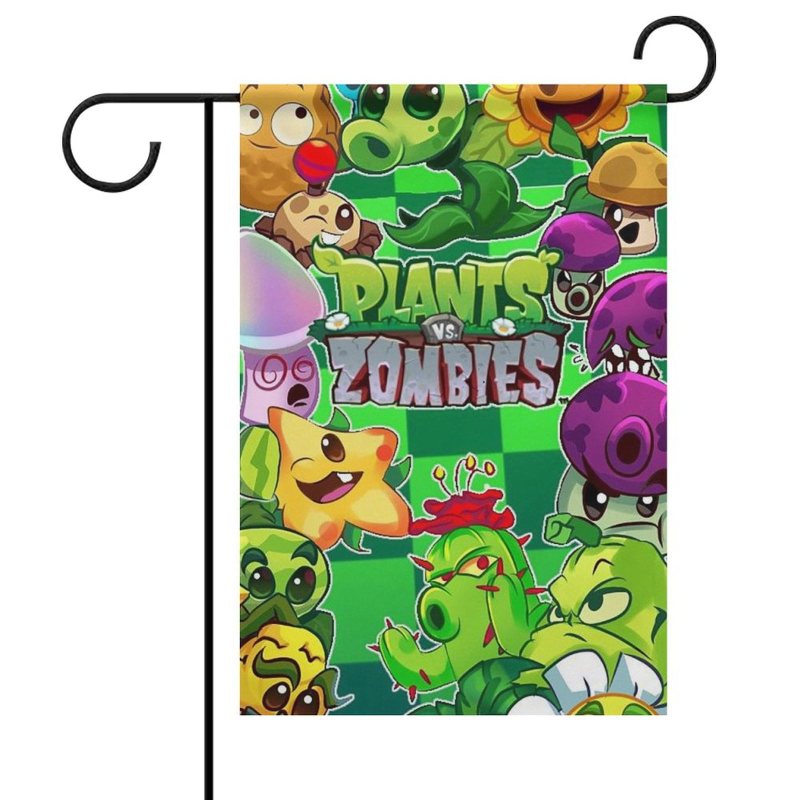 Plants Vs Zombies Garden Banner - Double-Sided House Outdoor Flag for ...