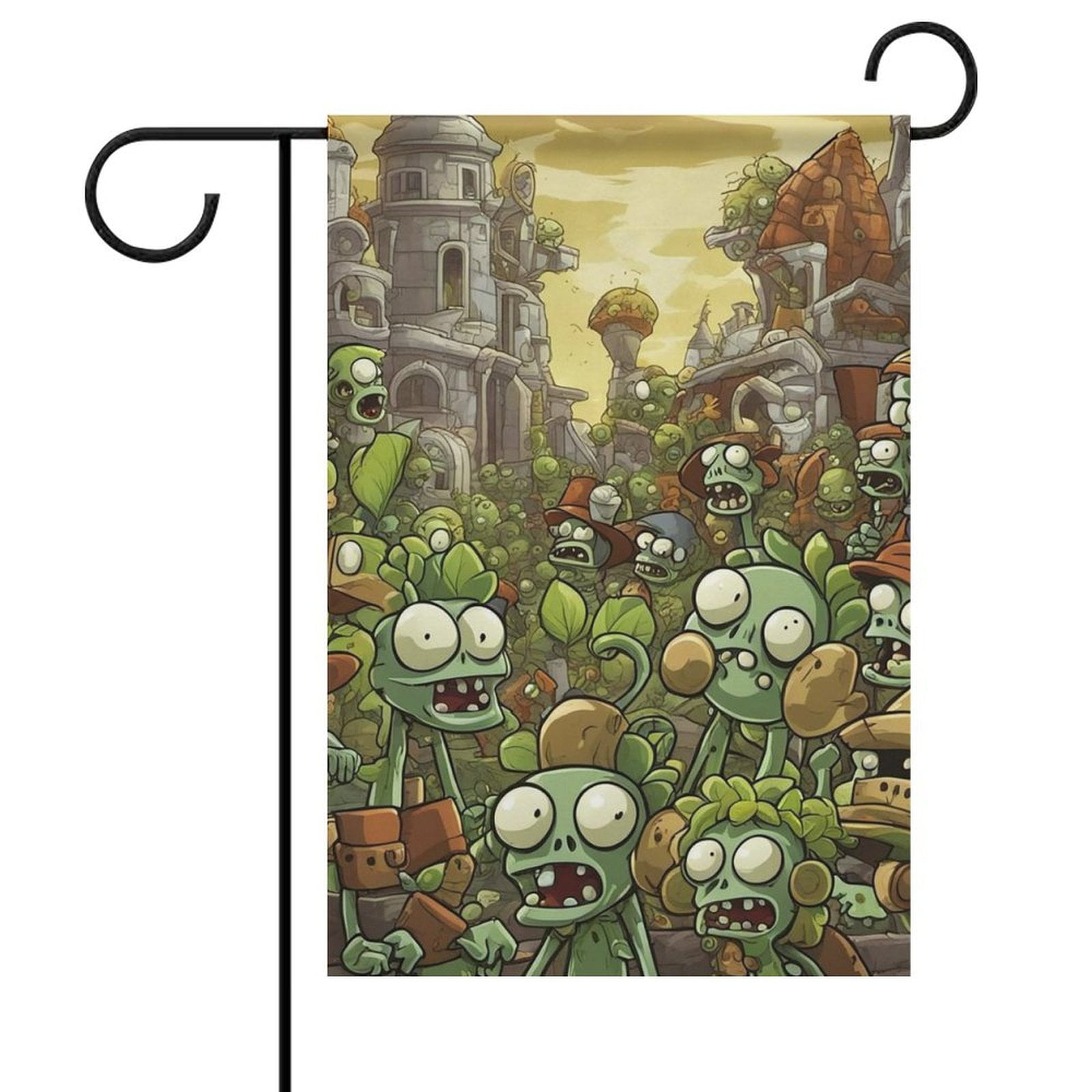 Plants Vs Zombies Garden Banner - Double-Sided House Outdoor Flag for ...