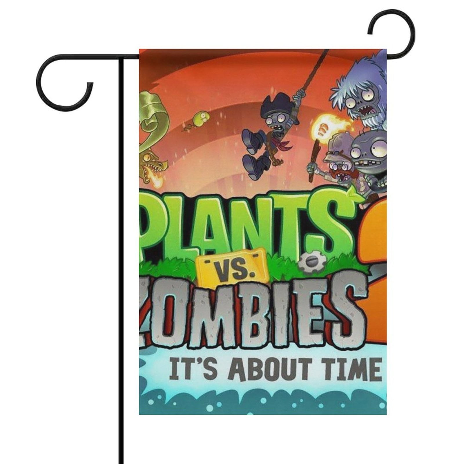 Plants Vs Zombies Garden Banner - Double-Sided House Outdoor Flag for ...