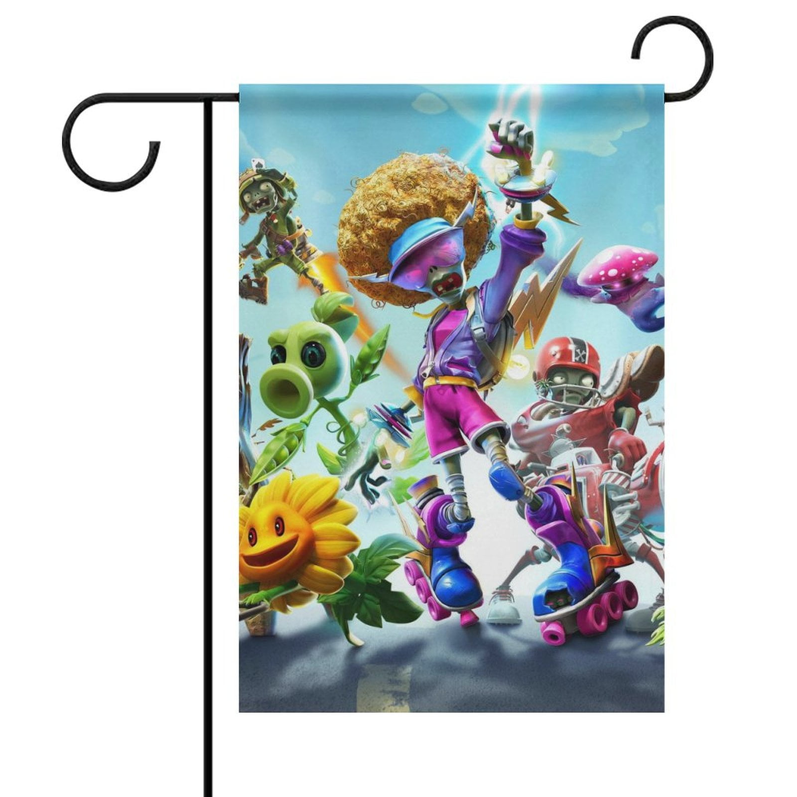 Plants Vs Zombies Garden Banner - Double-Sided House Outdoor Flag for ...