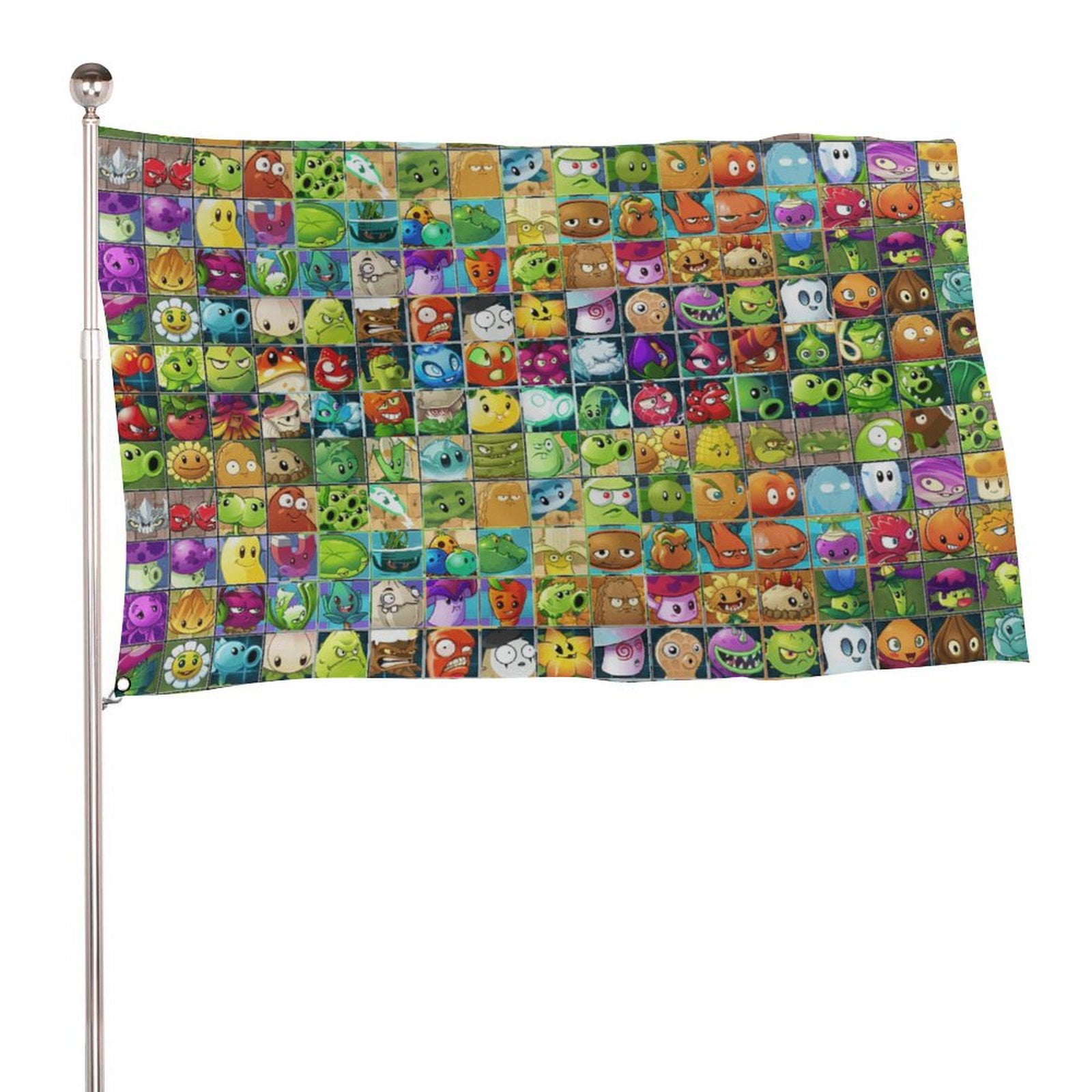 Plants Vs Zombies Garden Banner - House Outdoor Flag for Yard And Lawn ...