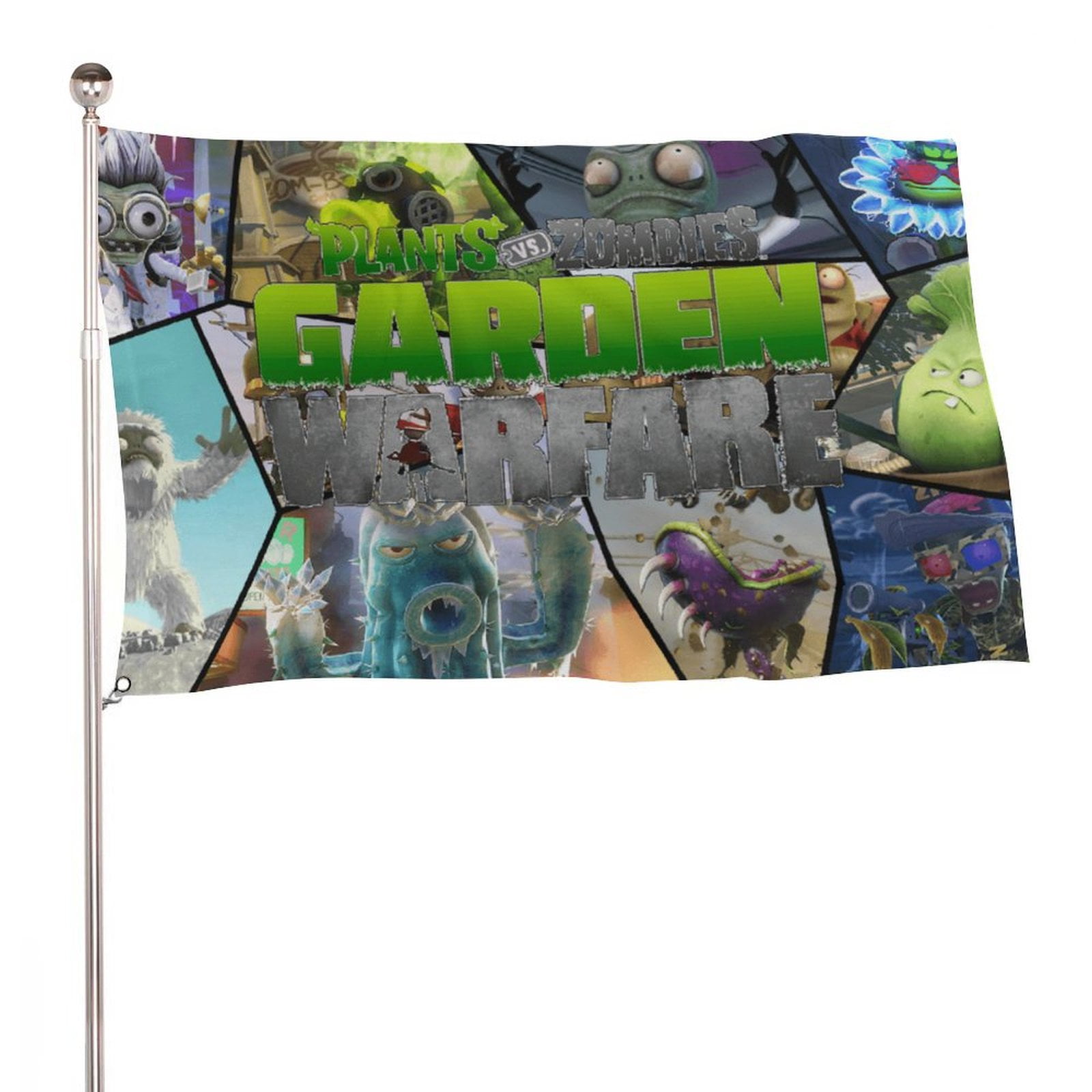 Plants Vs Zombies Garden Banner - House Outdoor Flag for Yard And Lawn ...