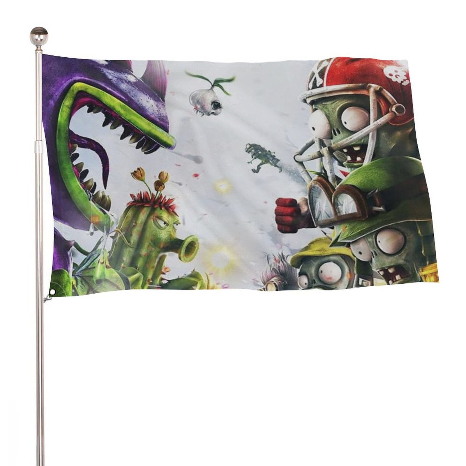 Plants Vs Zombies Garden Banner - House Outdoor Flag for Yard And Lawn ...