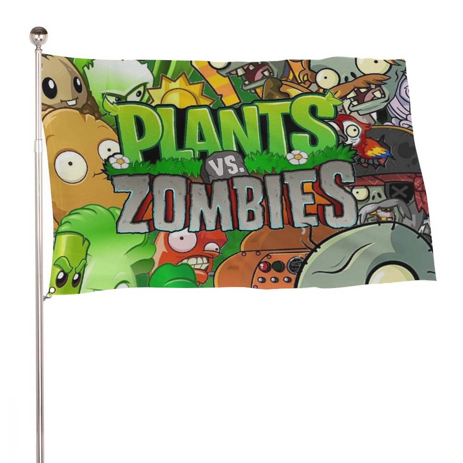 Plants Vs Zombies Garden Banner - House Outdoor Flag for Yard And Lawn ...