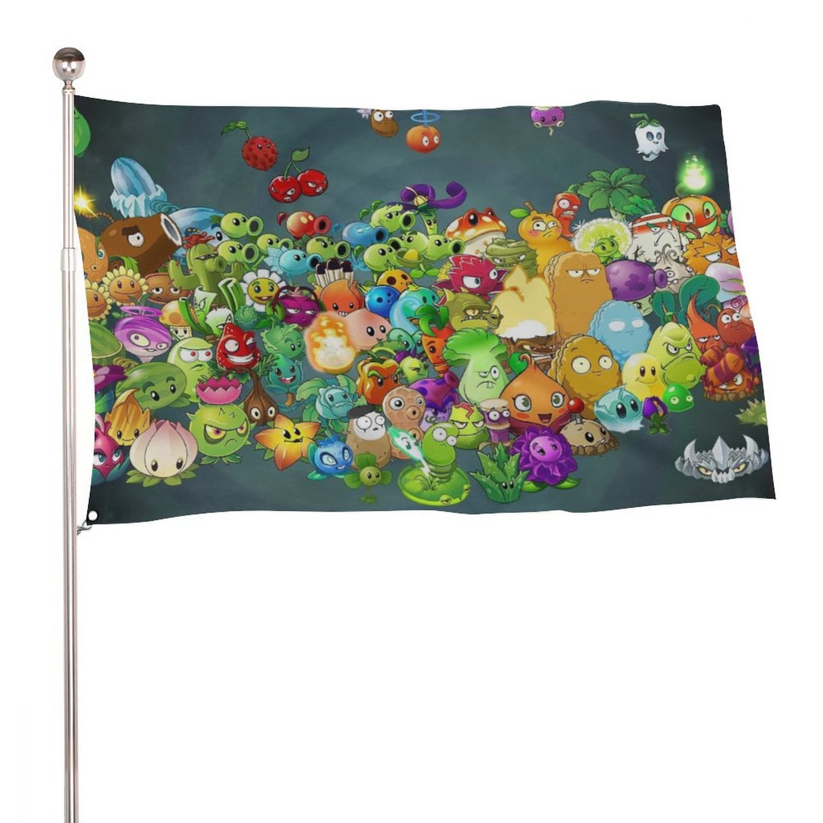Plants Vs Zombies Garden Banner - House Outdoor Flag for Yard And Lawn ...