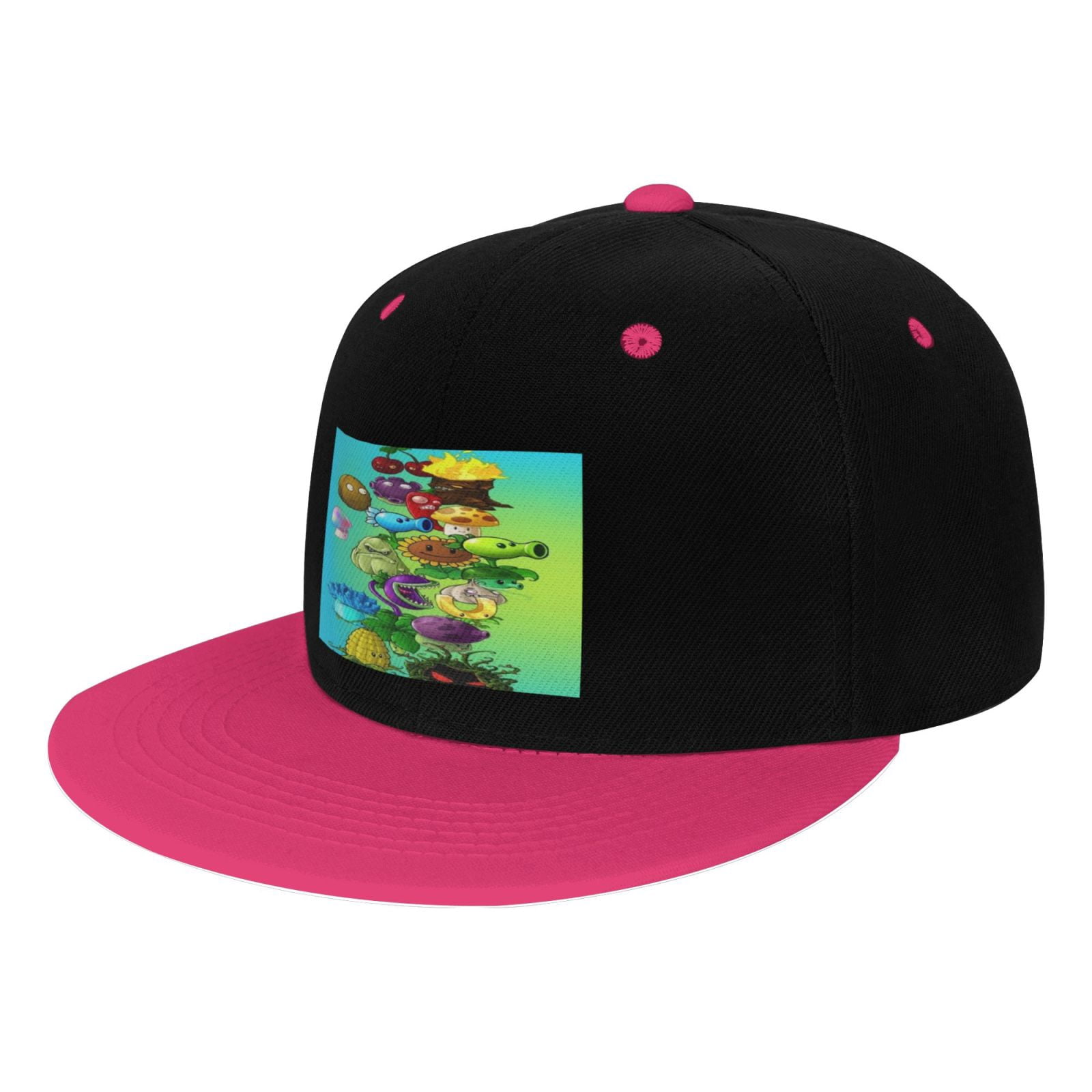 Plants Vs Zombies Hip Hop Style Flat Bill Hats Teens Adjustable ...