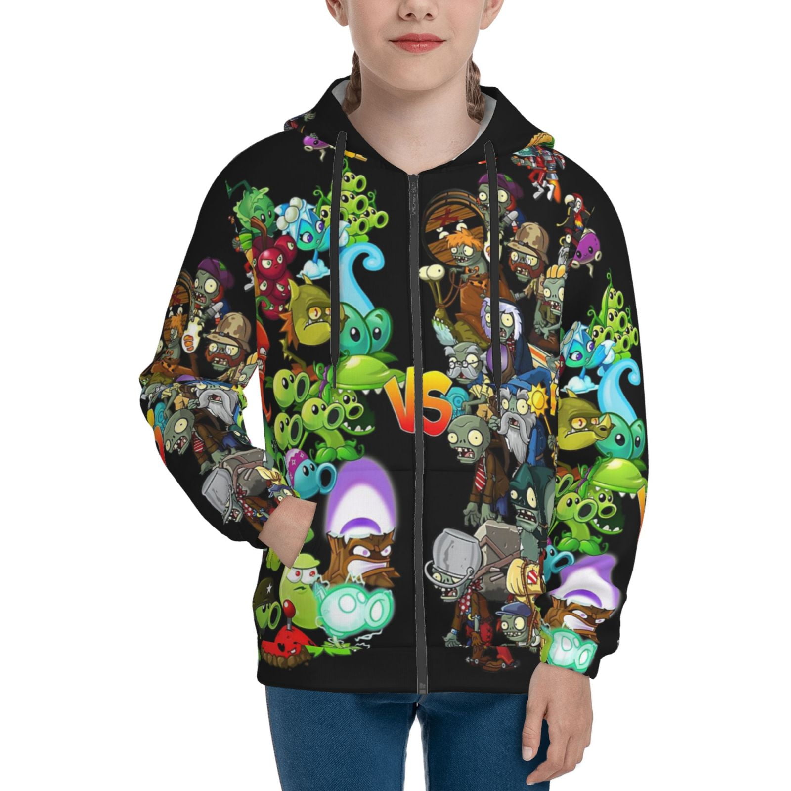 Plants Vs Zombies Hoodie 3D Print Pullover Hooded Long Sleeve ...
