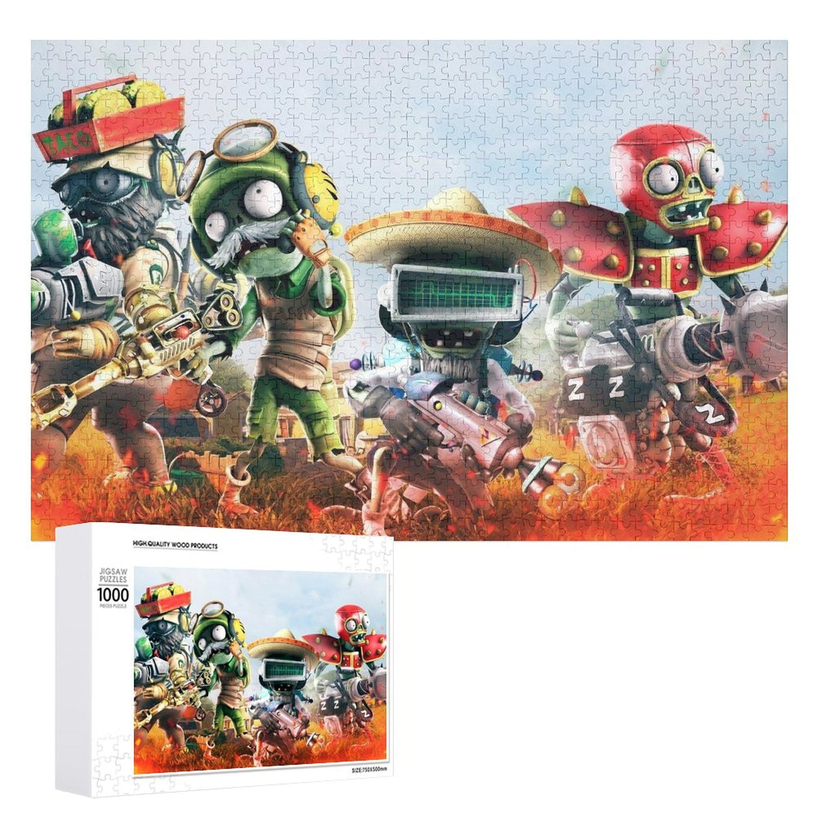 Plants Vs Zombies Jigsaw Puzzle 1000 PCS Puzzles Art for Adults Kids ...