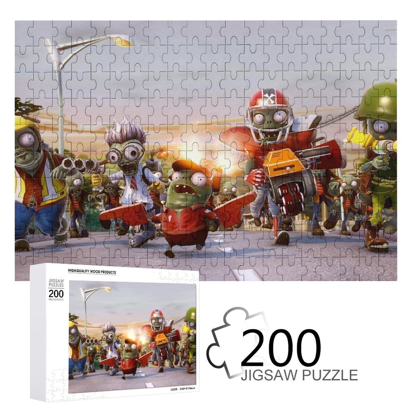 Plants Vs Zombies Jigsaw Puzzle 200 PCS Puzzles Art for Adults Kids ...