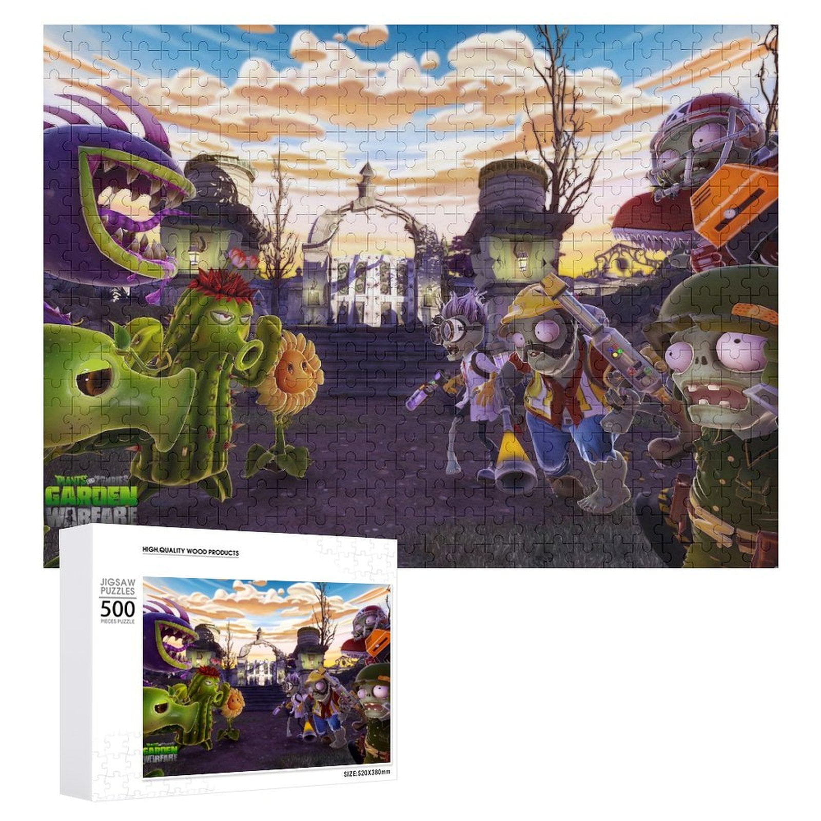Plants Vs Zombies Jigsaw Puzzle 500 PCS Puzzles Art for Adults Kids ...