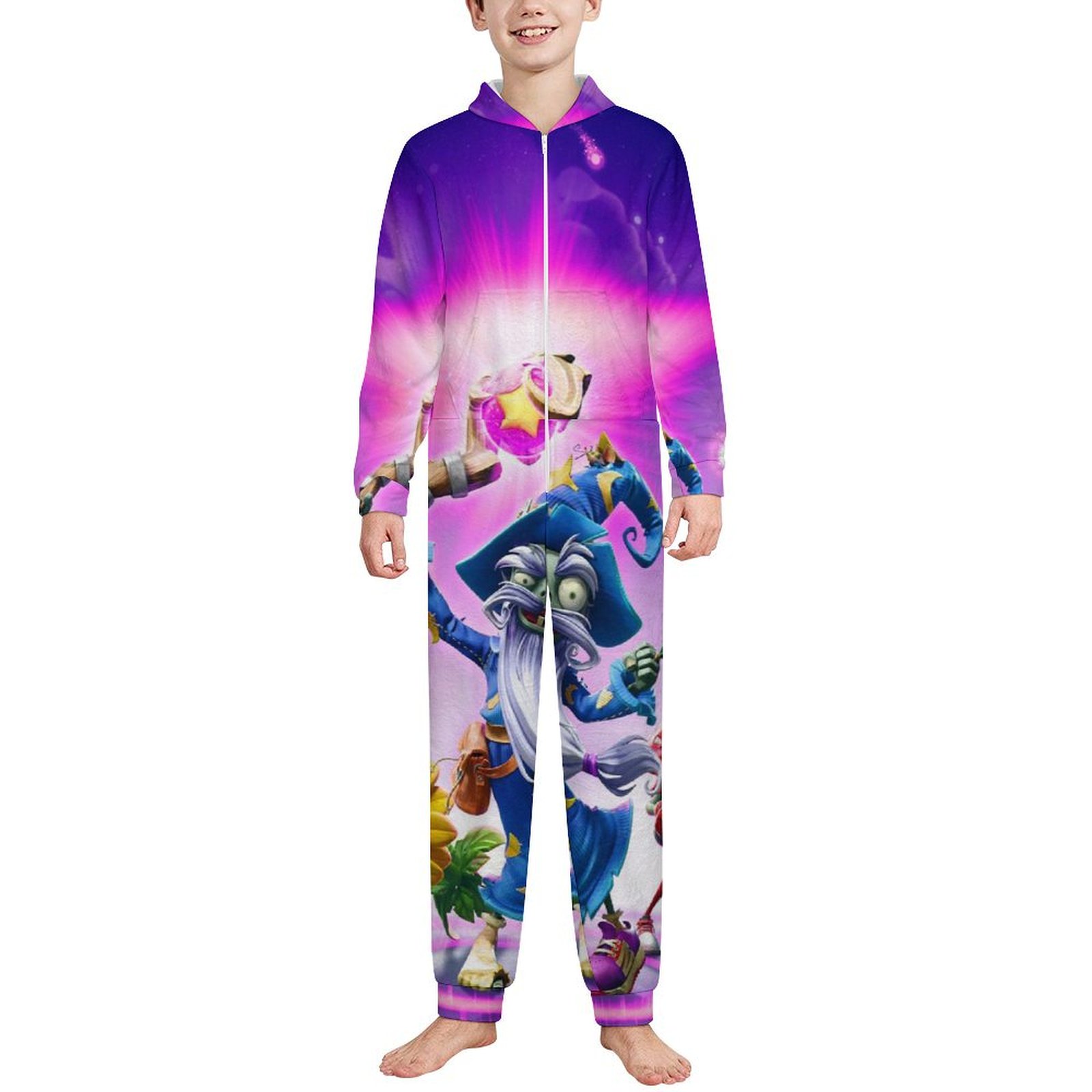 Plants Vs Zombies Kids Union Suit One Piece Pajama Onesie Sleepwear for ...