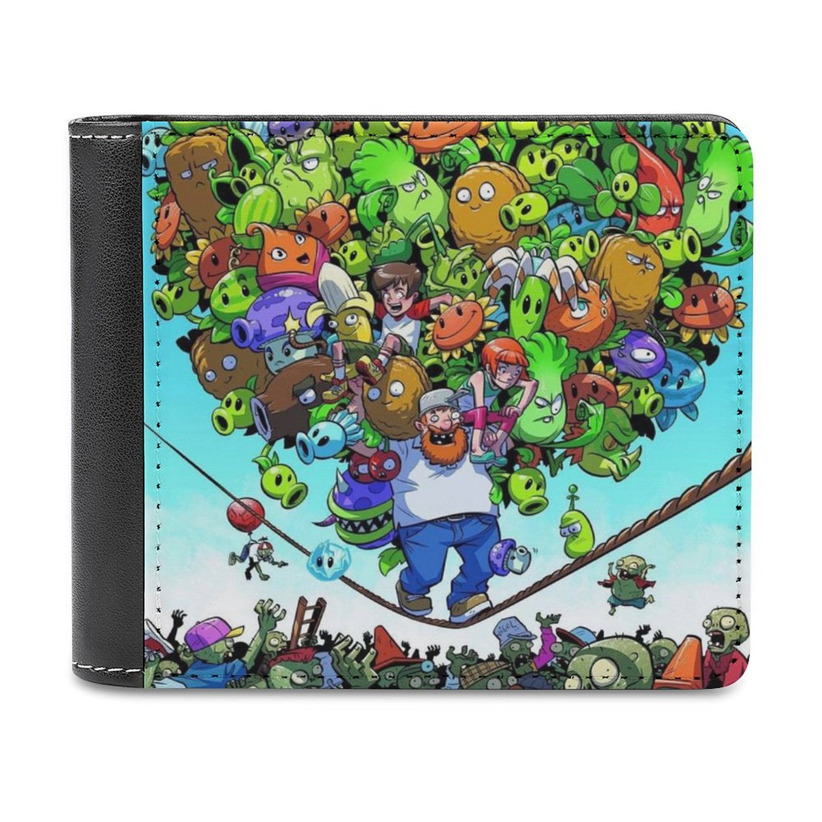 Plants Vs Zombies Leather Wallet Slim Card Wallet Bifold Fashion Card ...