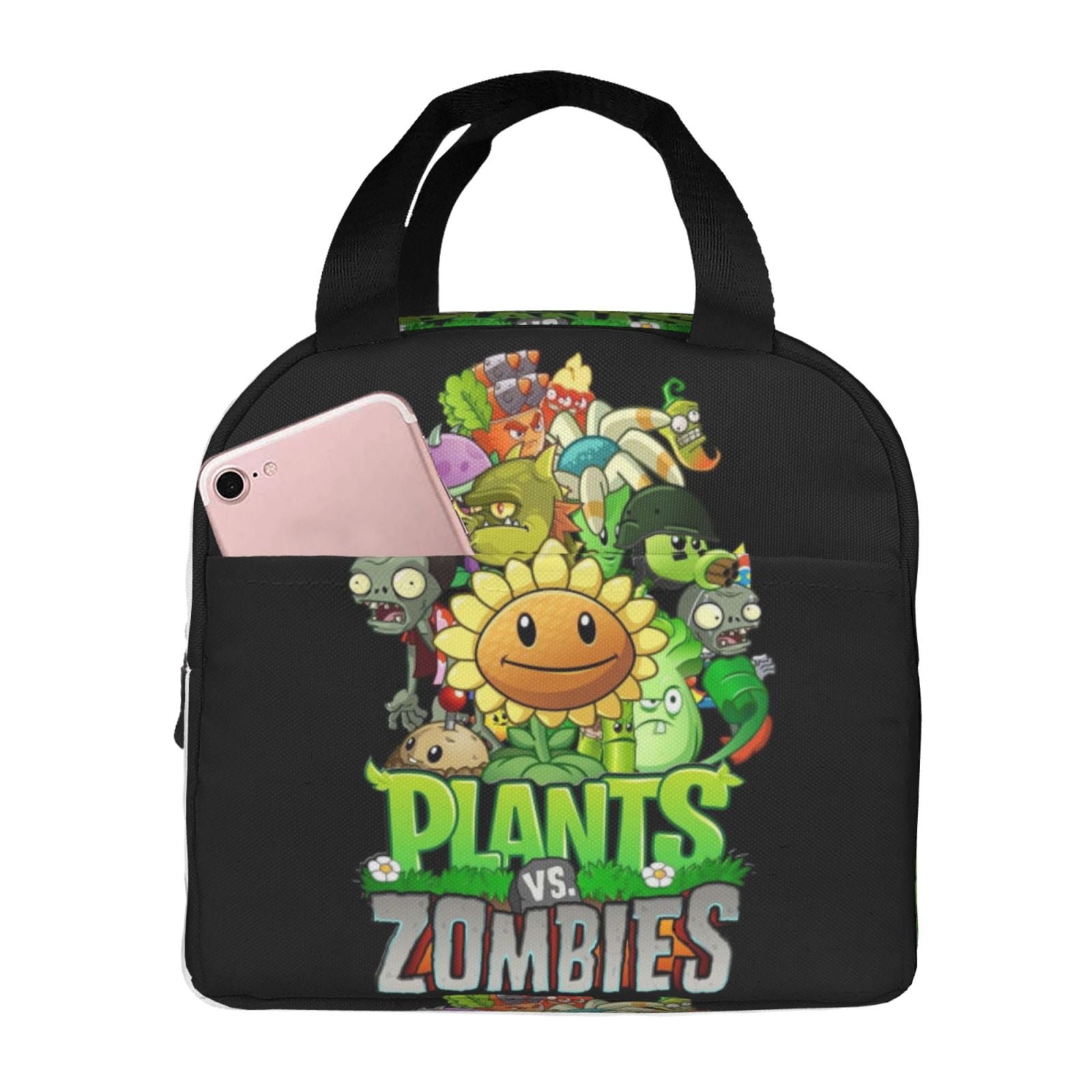 Plants Vs Zombies Lunch Bags Lunchbox Portable Tote Bag Insulated Bento ...